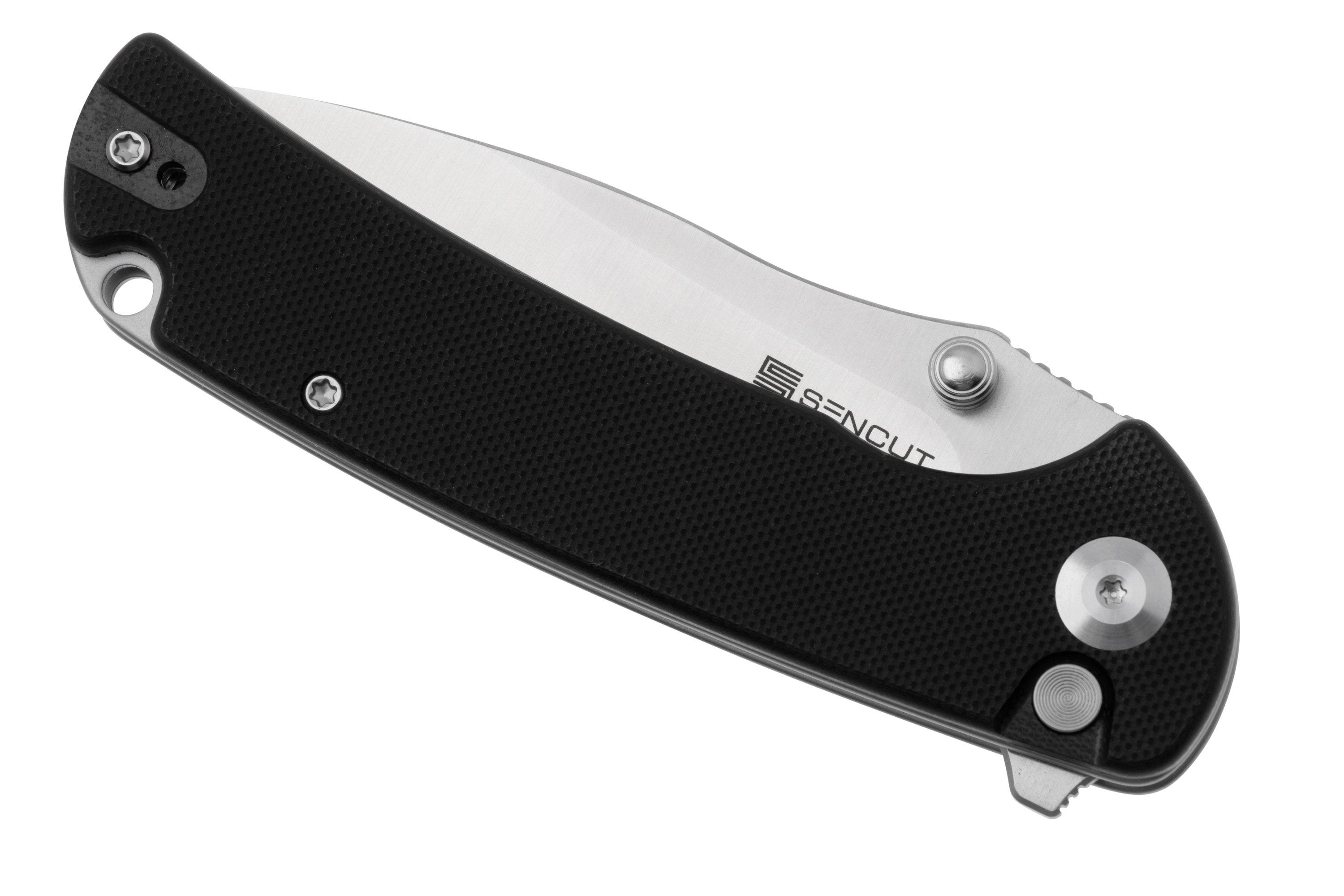 SENCUT Pulsewave S23032-1 Satin, Black G10, pocket knife ...