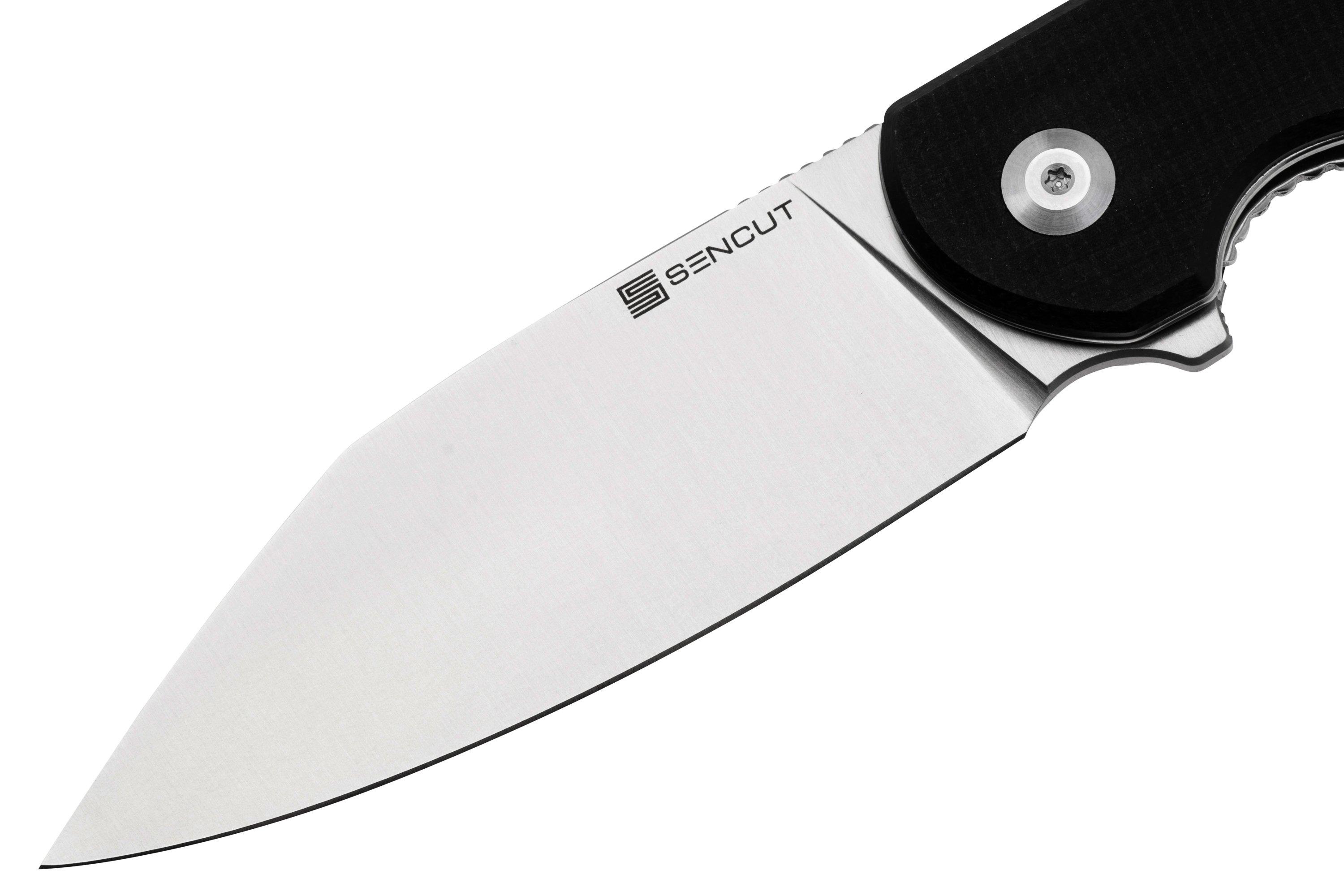 Sencut Omniform S23064-2 Satin, Black Canvas Micarta, pocket knife ...