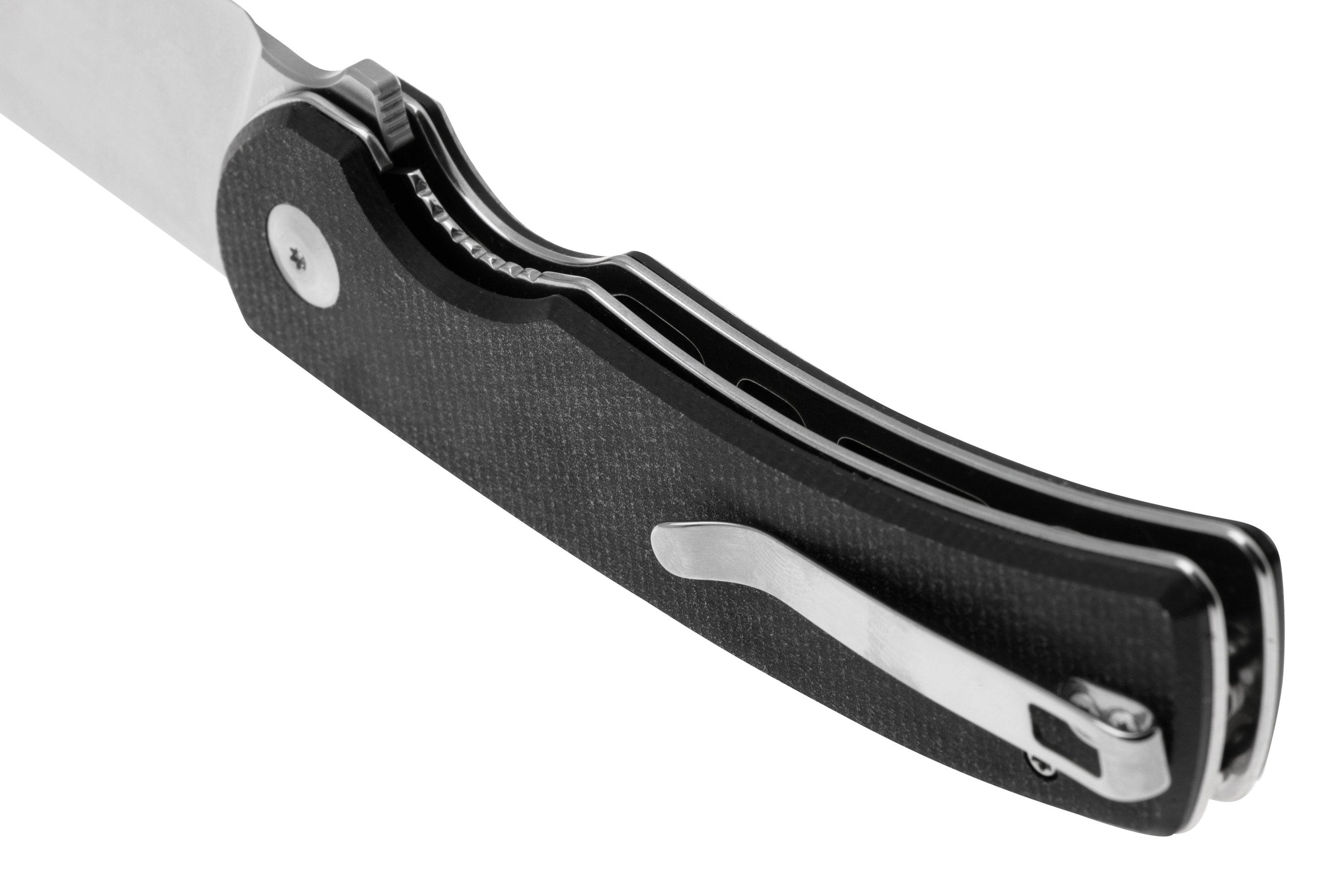 Sencut Omniform S23064-2 Satin, Black Canvas Micarta, pocket knife ...