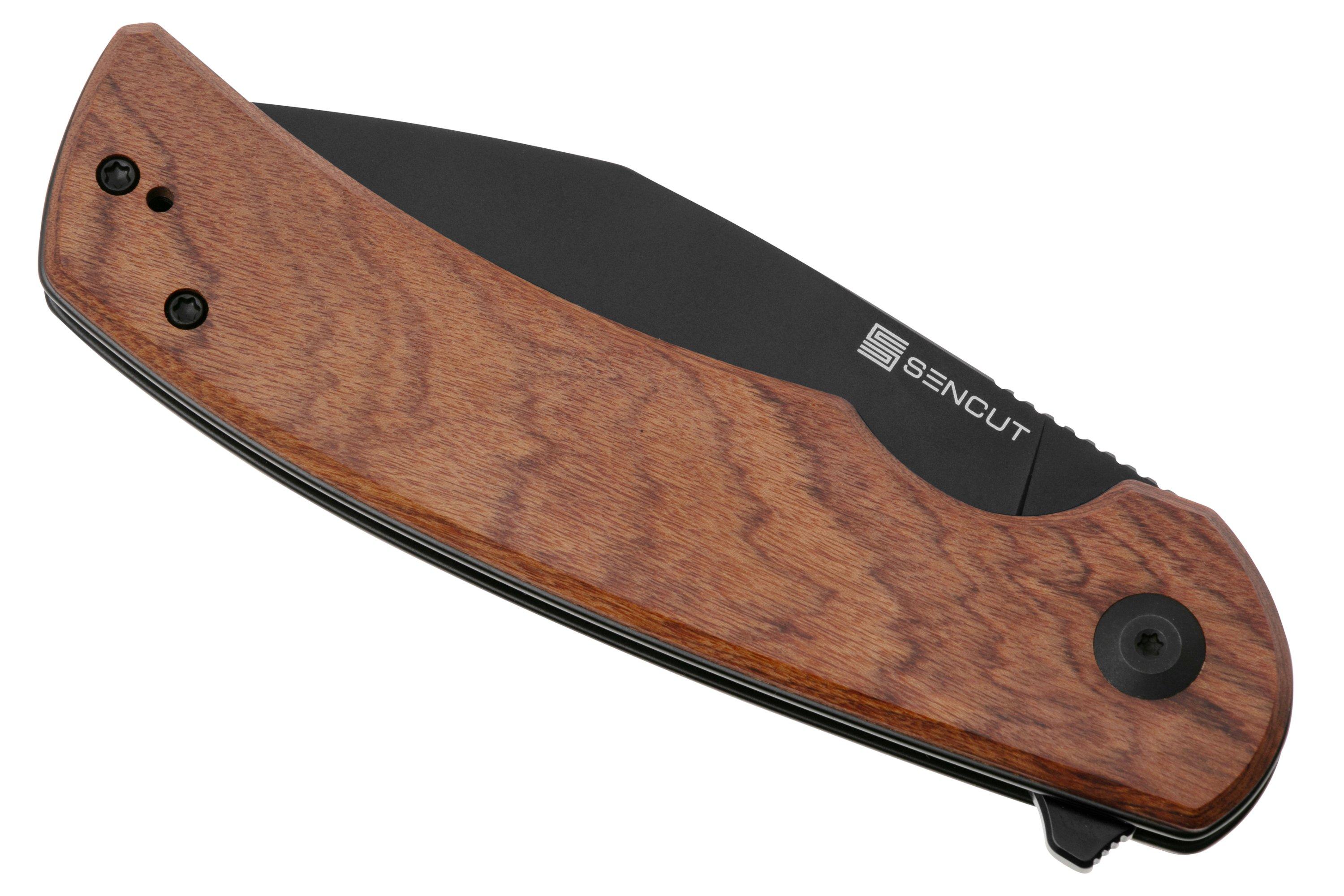 Sencut Omniform S23064-3 Black, Guibourtia Wood, pocket knife ...
