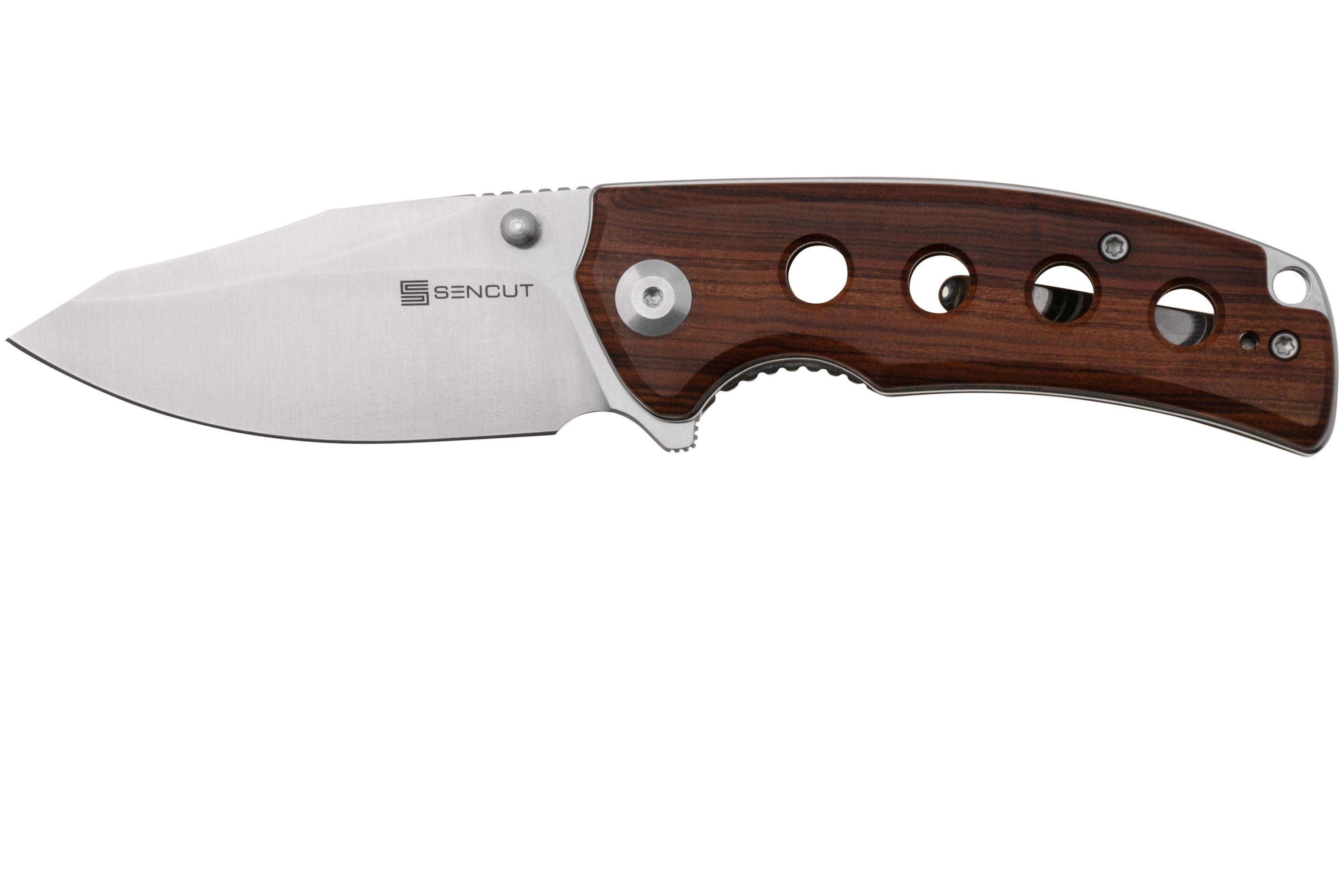 Sencut Excalis S23068-4 Satin 9Cr18MoV, Guibourtia Wood pocket knife ...