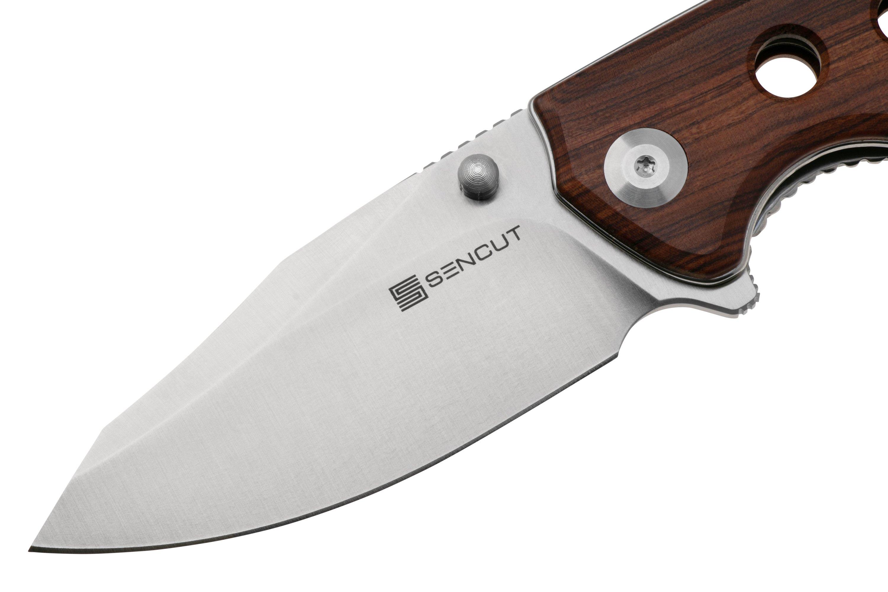 Sencut Excalis S23068-4 Satin 9Cr18MoV, Guibourtia Wood pocket knife ...