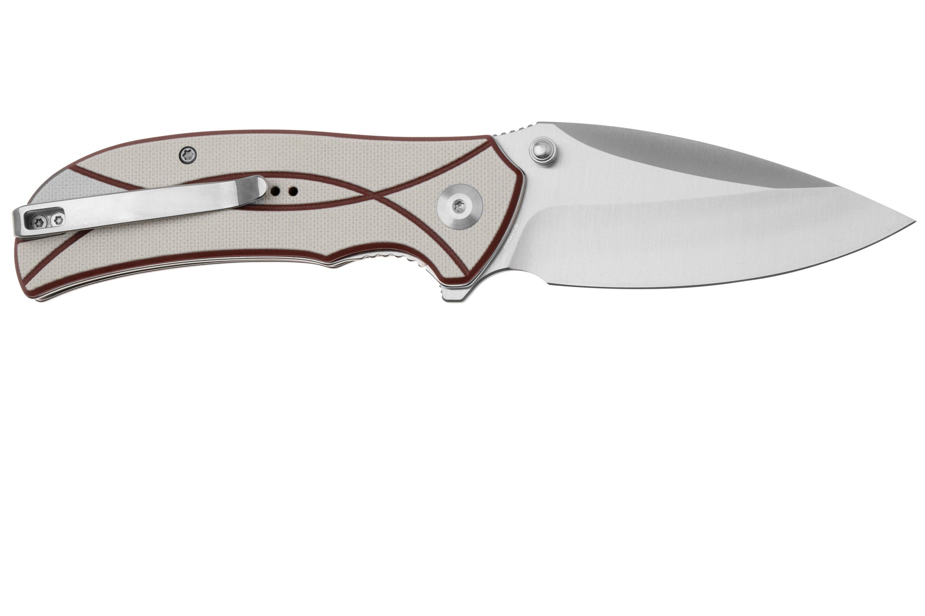 Sencut Hyrax S23097-3 Satin 9Cr18MoV, Red Ivory line G10 Taschenmesser ...