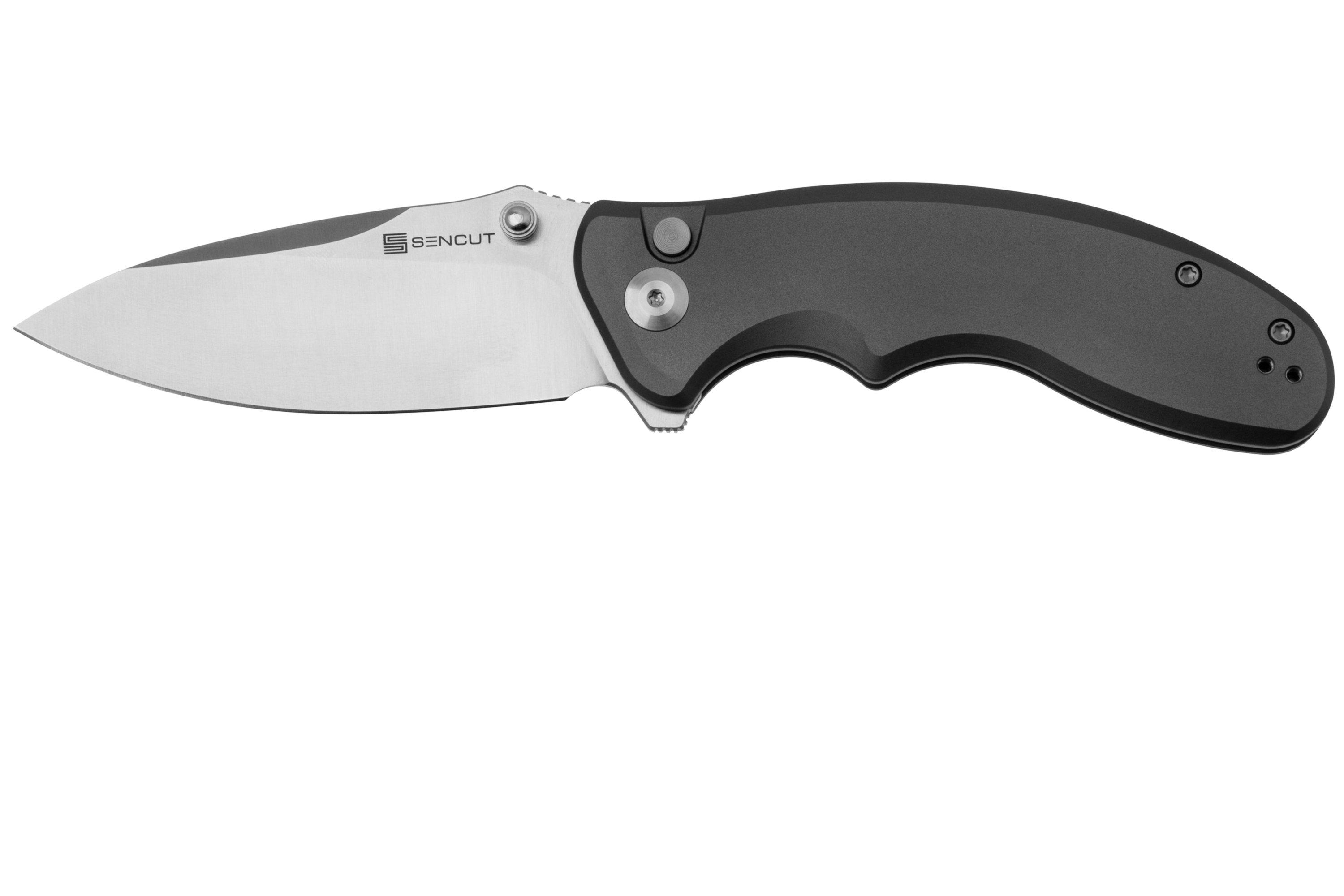SENCUT Cybrix S23098A-2 Satin 9Cr18MoV, Gray Aluminium pocket knife ...