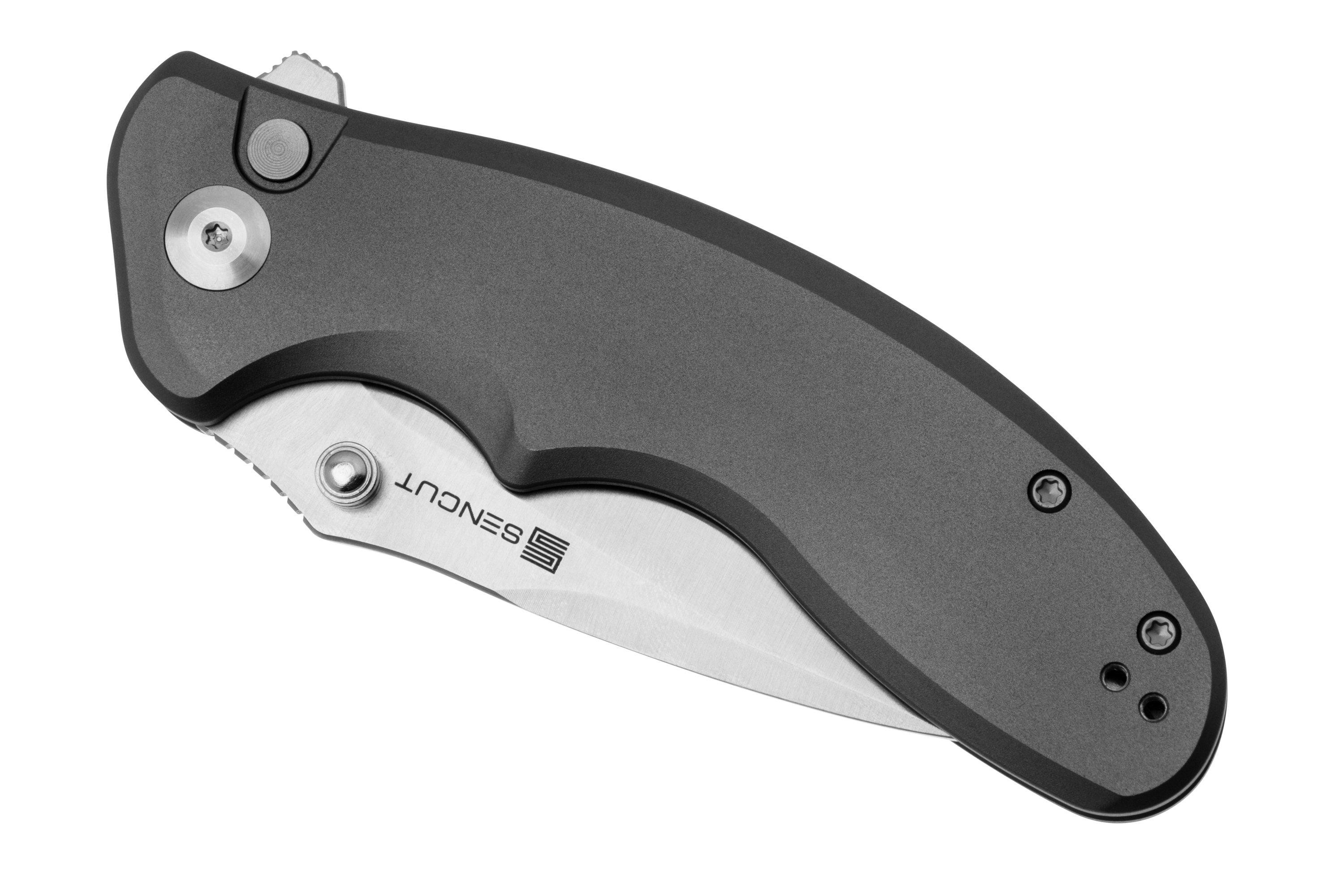 SENCUT Cybrix S23098A-2 Satin 9Cr18MoV, Gray Aluminium pocket knife ...