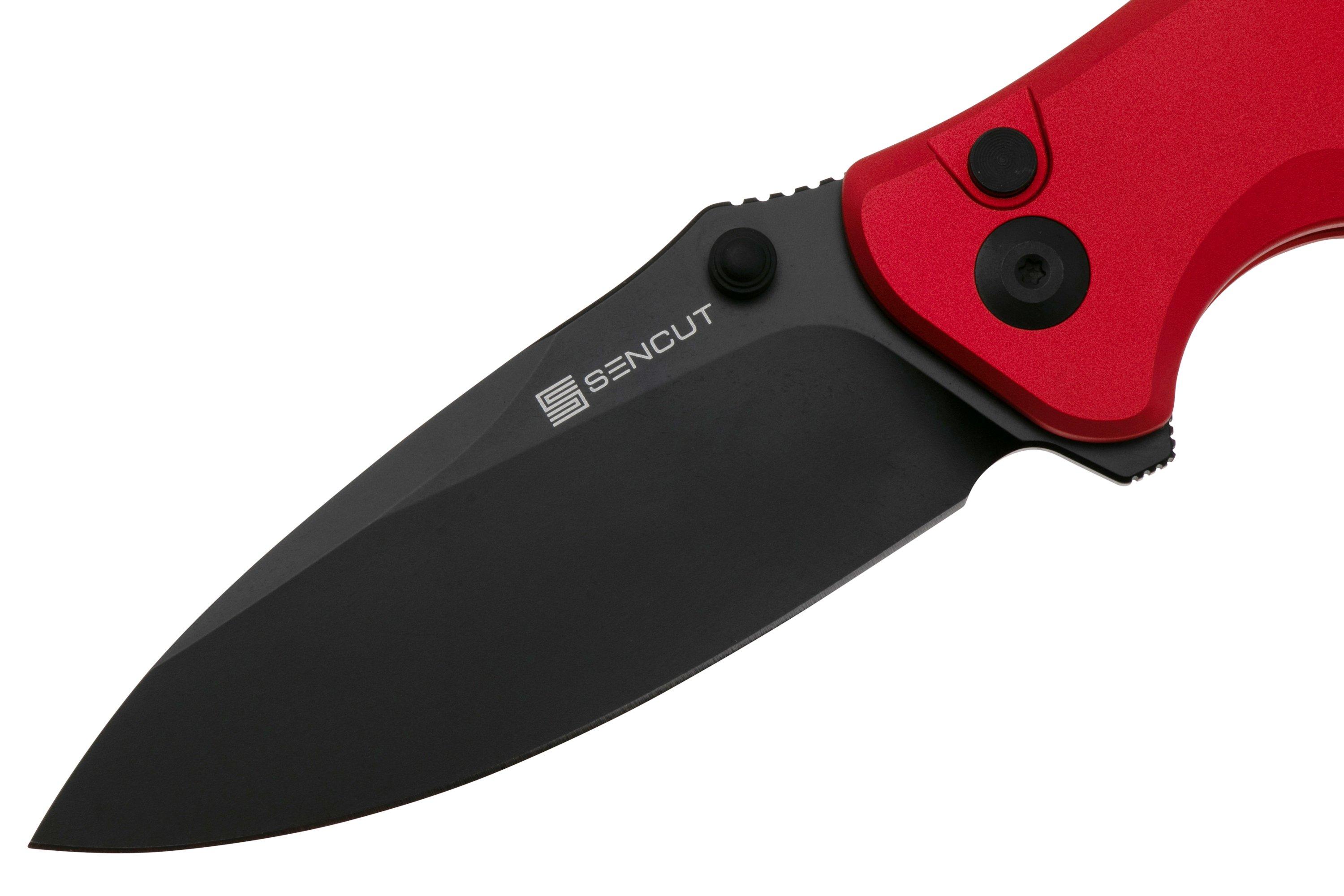 SENCUT Cybrix S23098A-3 Black 9Cr18MoV, Red Aluminium pocket knife ...
