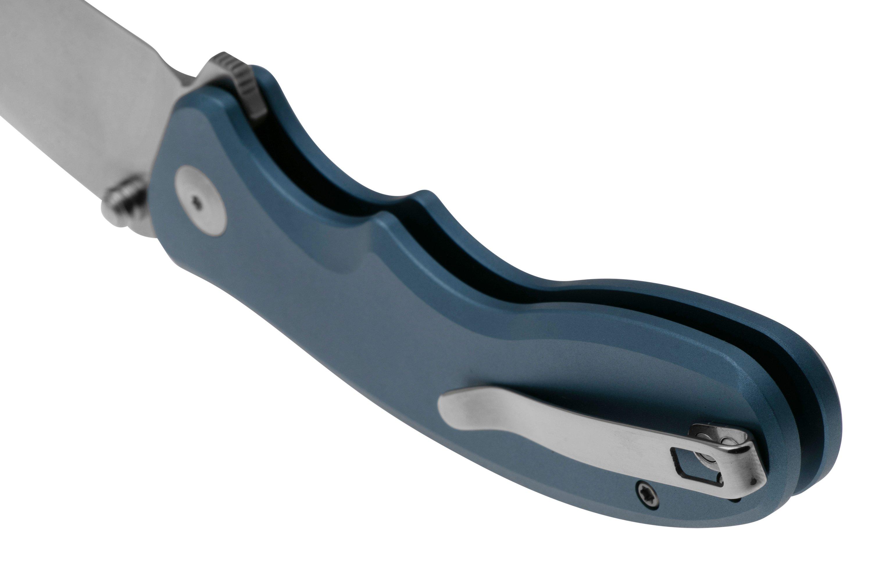 SENCUT Cybrix S23098A-4 Satin 9Cr18MoV, Blue Aluminium pocket knife ...