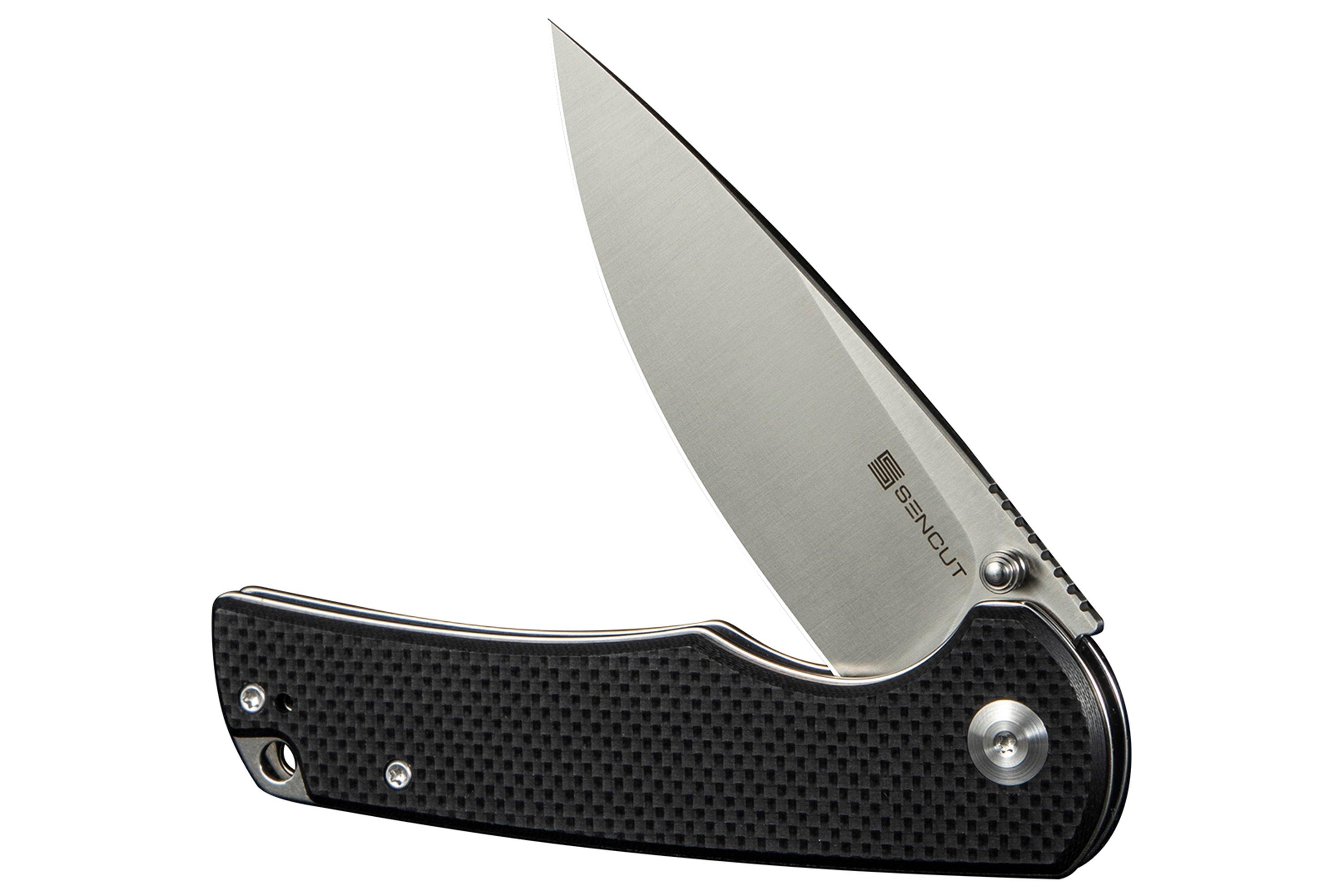 Sencut Praktisk S24019-1 Satin 9Cr18MoV, Black G10, pocket knife ...
