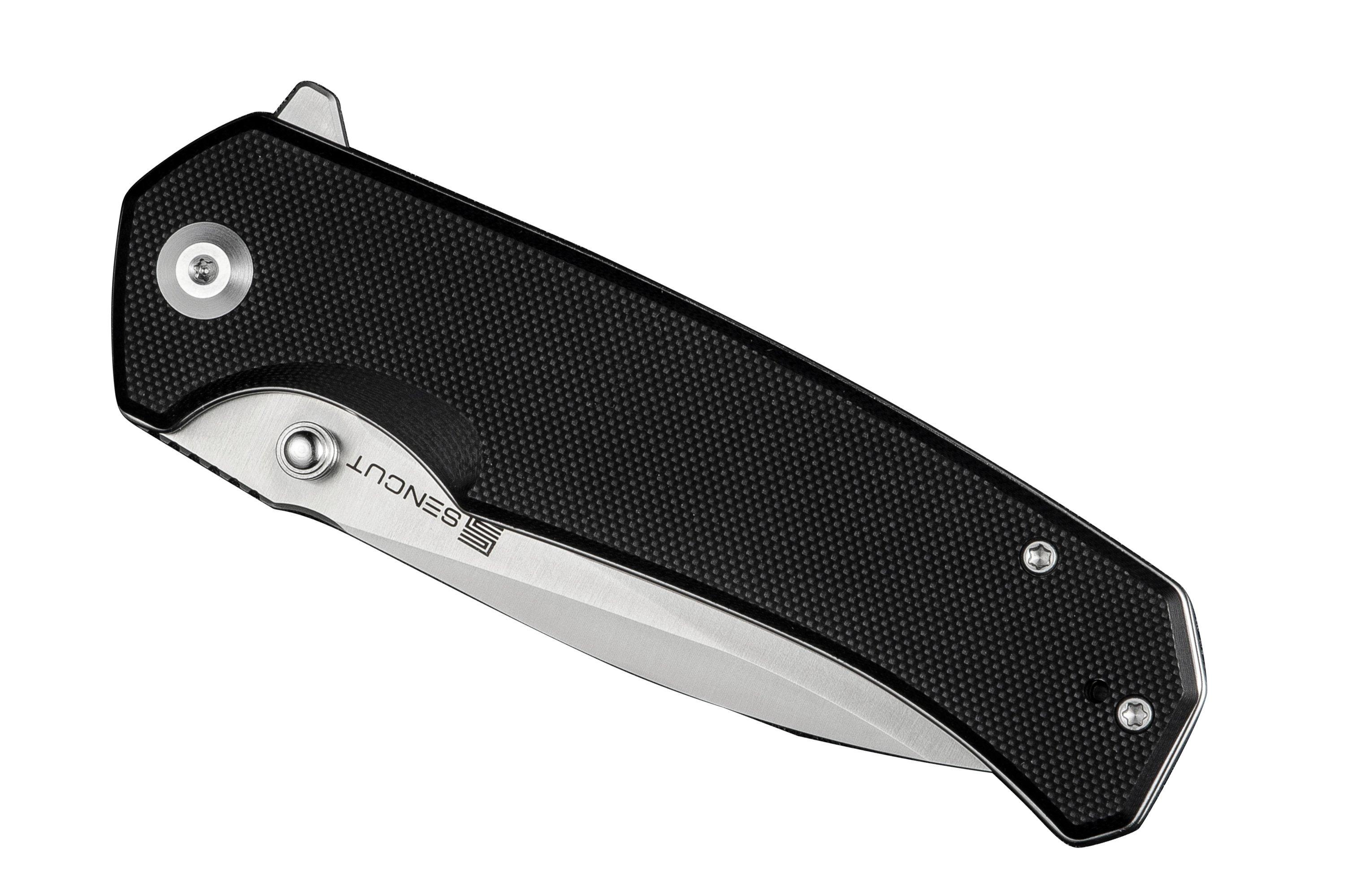 SENCUT Skarnax S24025-1 Satin 9Cr18MoV, Black G10, pocket knife ...