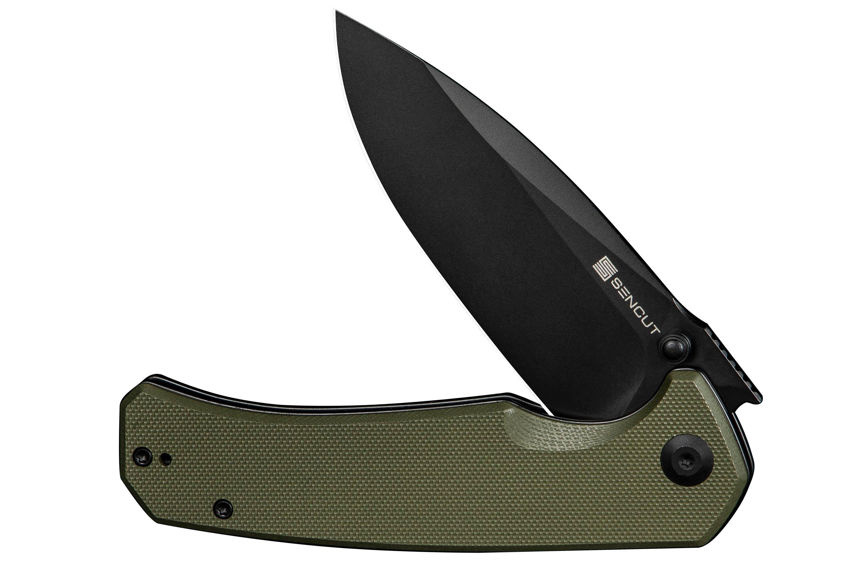 SENCUT Skarnax S24025-2 Black 9Cr18MoV, OD Green G10, pocket knife | Advantageously shopping at ...