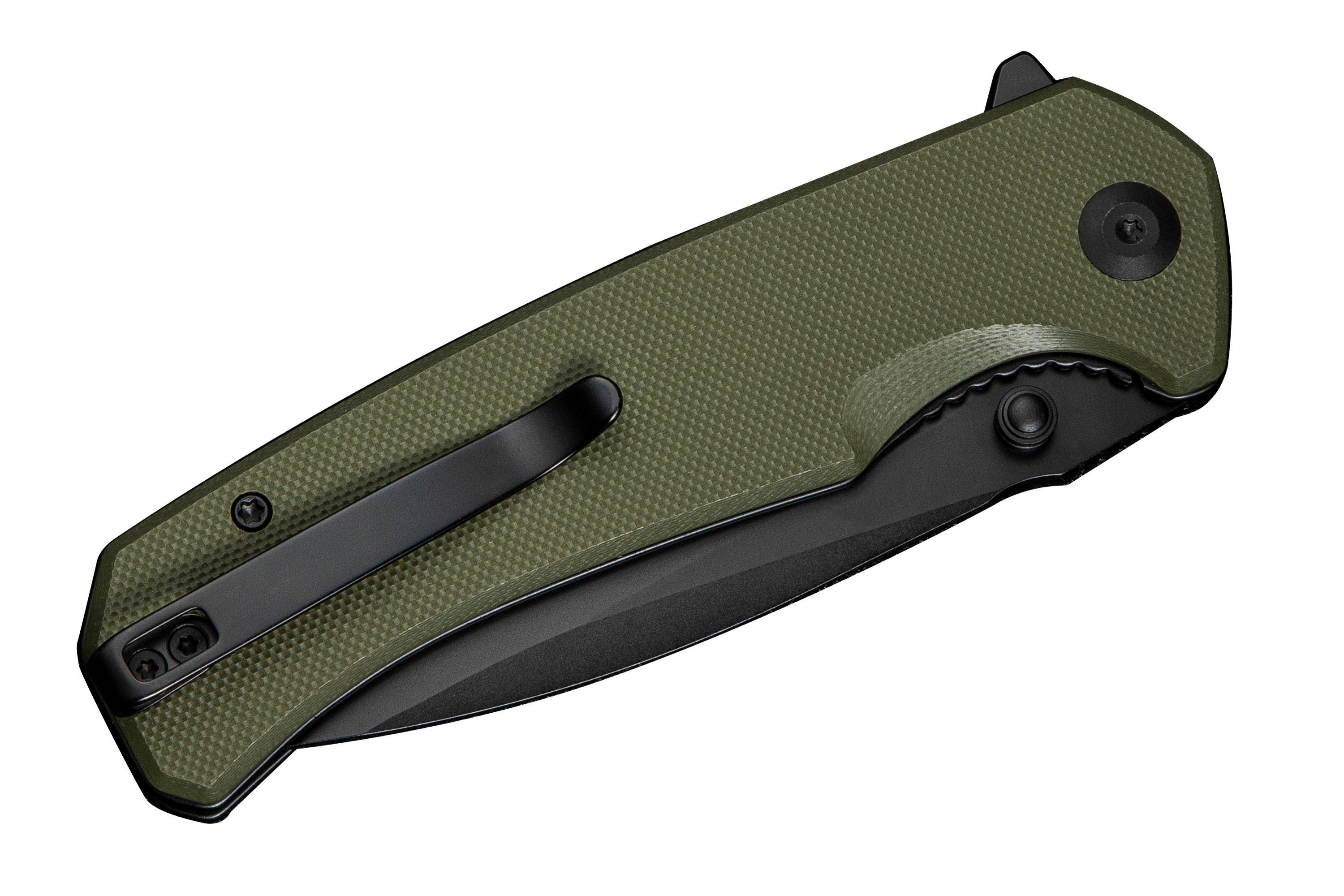 SENCUT Skarnax S24025-2 Black 9Cr18MoV, OD Green G10, navaja | Compras ...