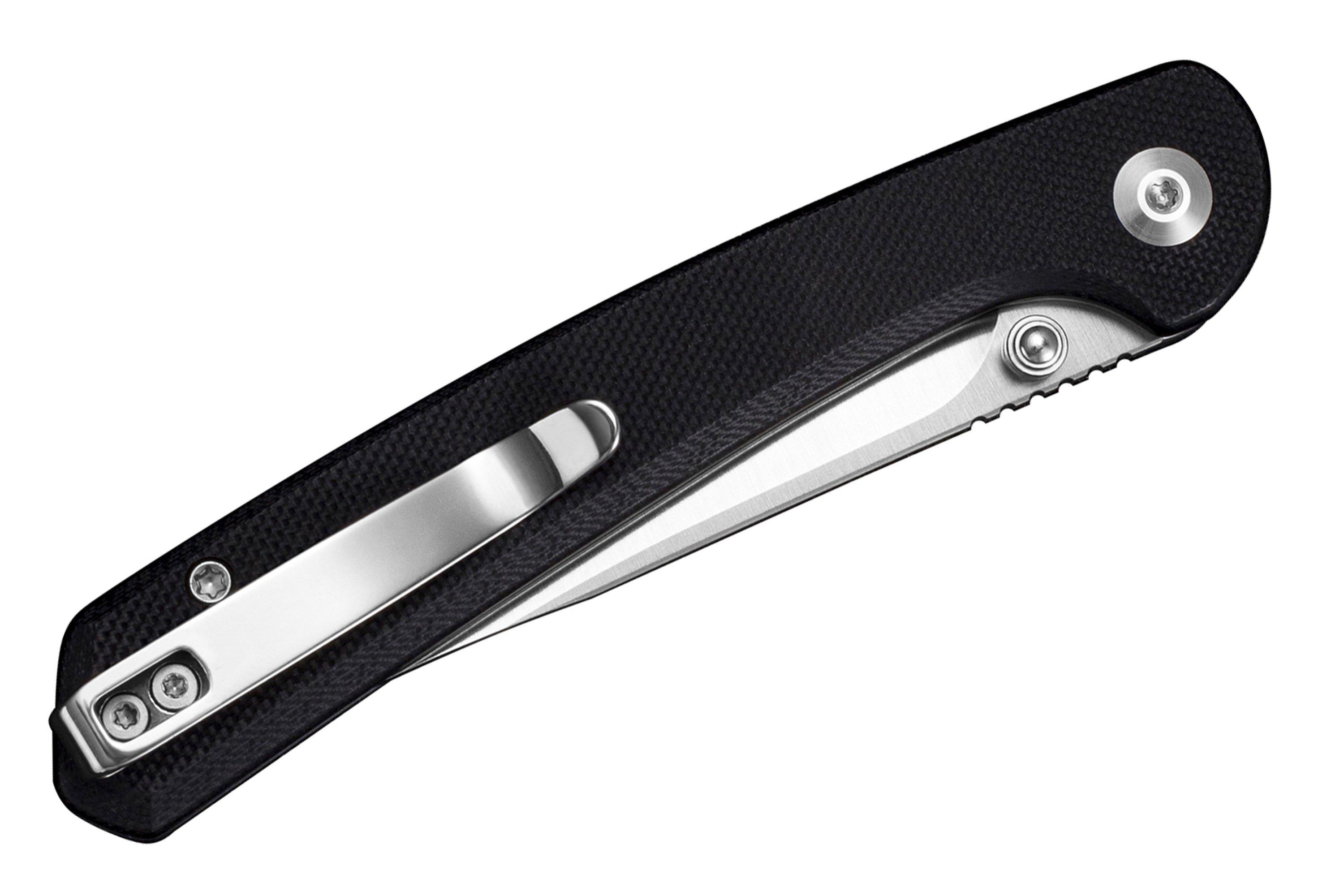 Sencut Skelfin S25007-2 Satin 9Cr18MoV, Black G10, pocket knife | Advantageously shopping at ...