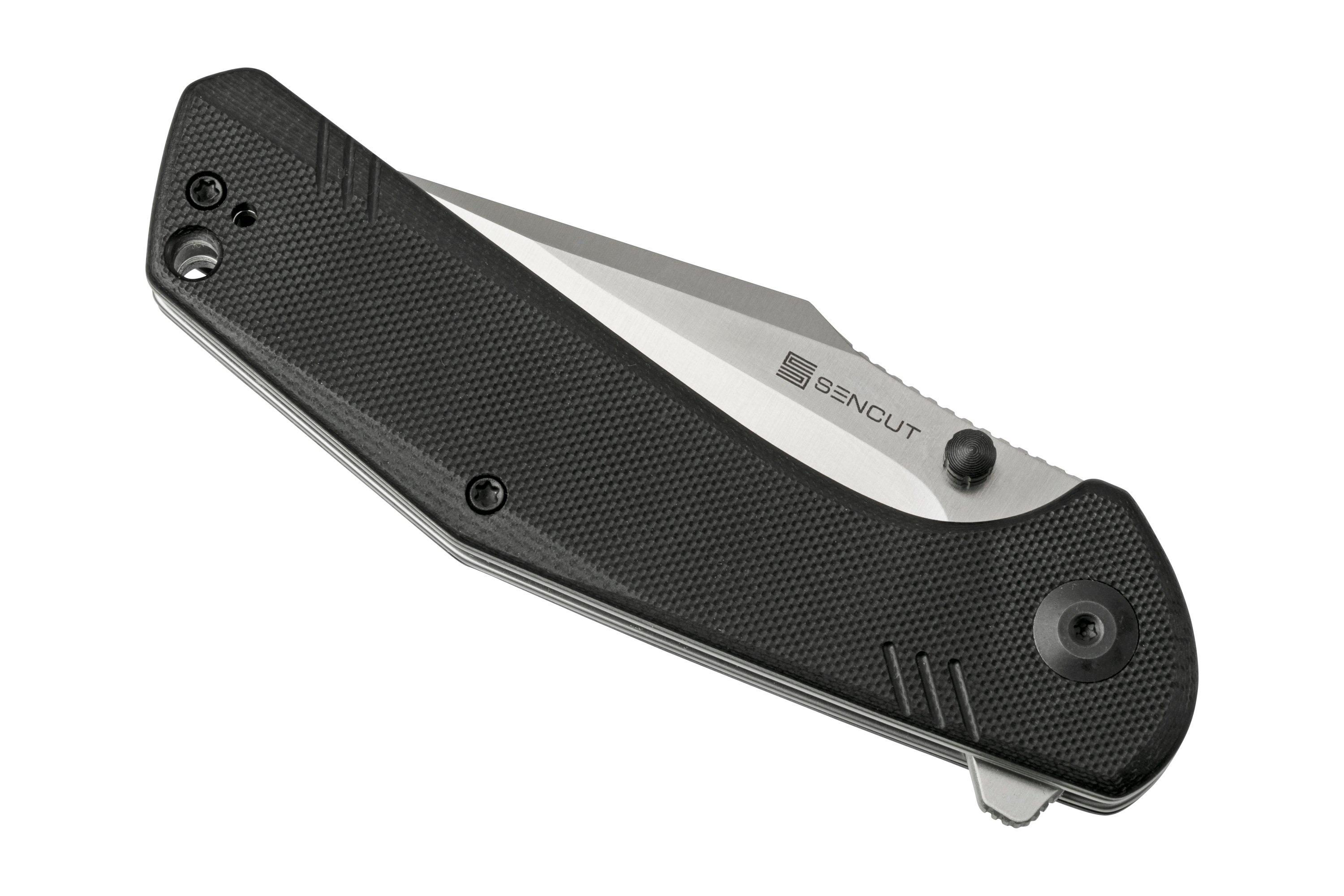 SENCUT Actium SA02B Black G10 pocket knife | Advantageously shopping at ...