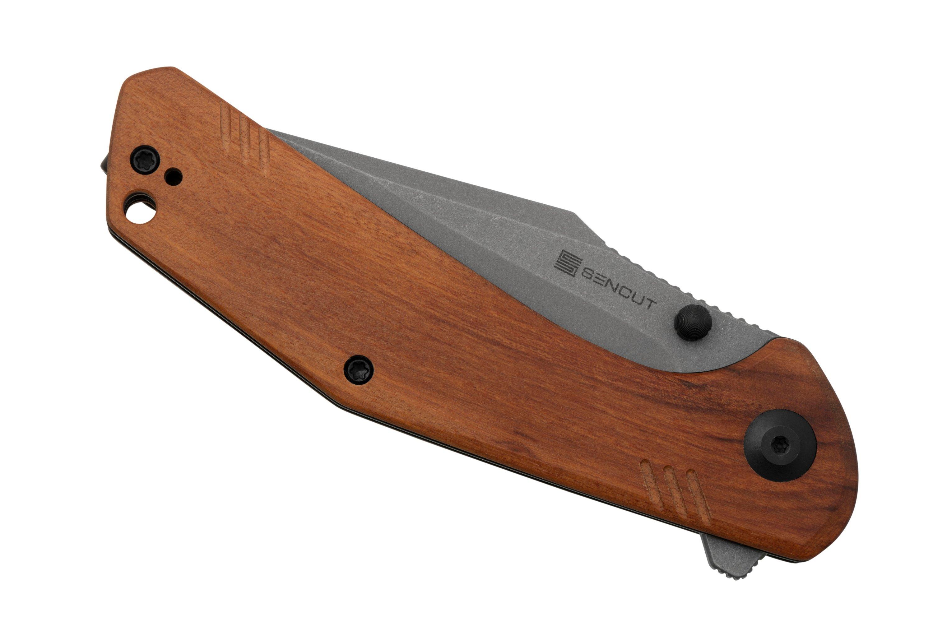 SENCUT Actium Black SA02F Cuibourtia Wood, pocket knife ...