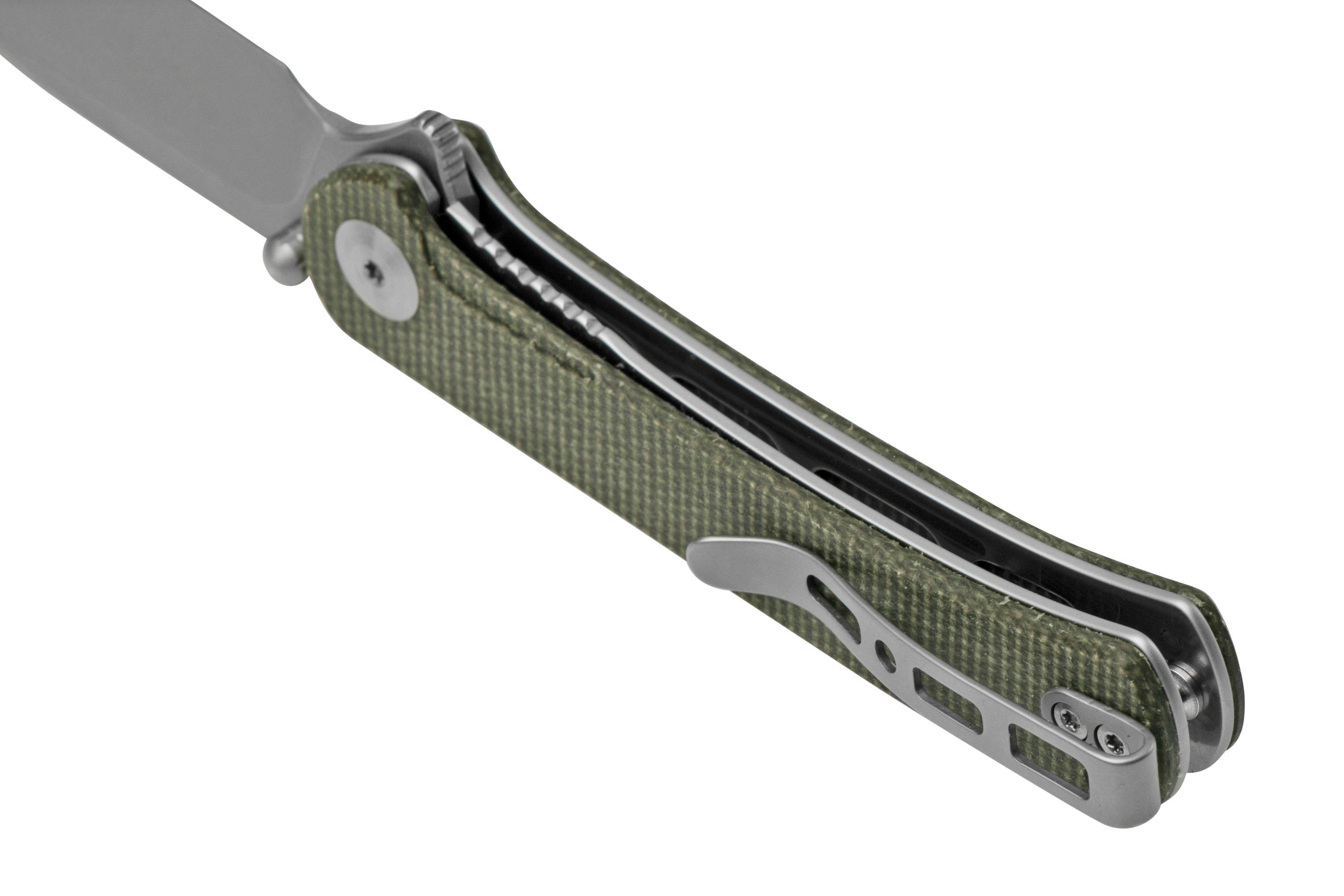 SENCUT Scepter SA03F Green Micarta pocket knife | Advantageously ...