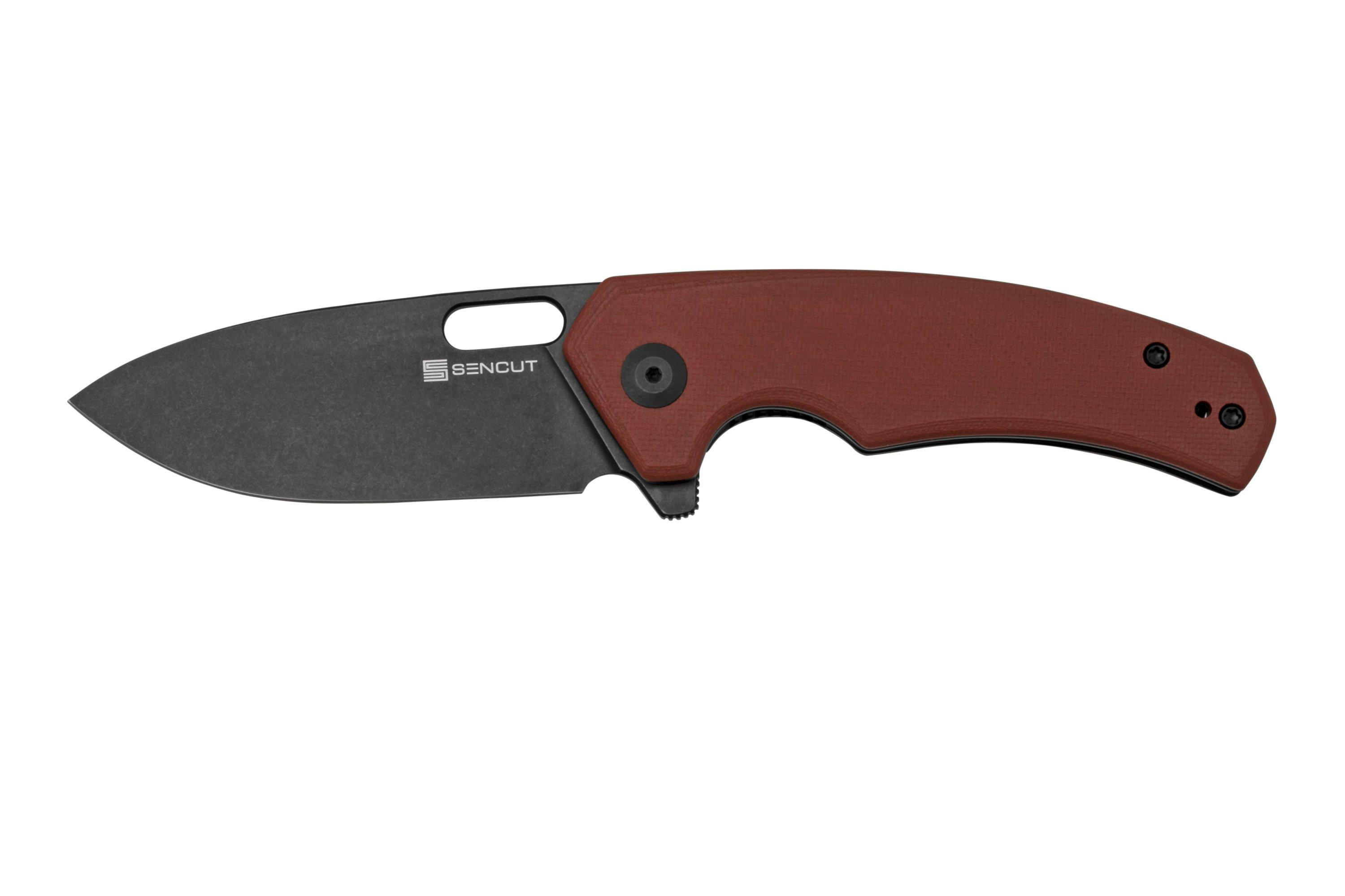SENCUT Acumen, Burgundy G10, SA06B pocket knife | Advantageously ...