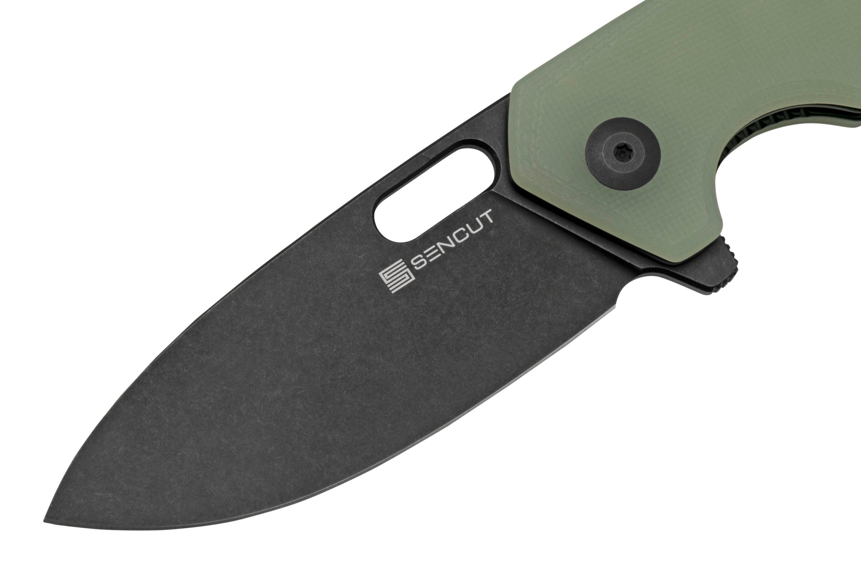 SENCUT Acumen, Natural G10, SA06C pocket knife | Advantageously ...