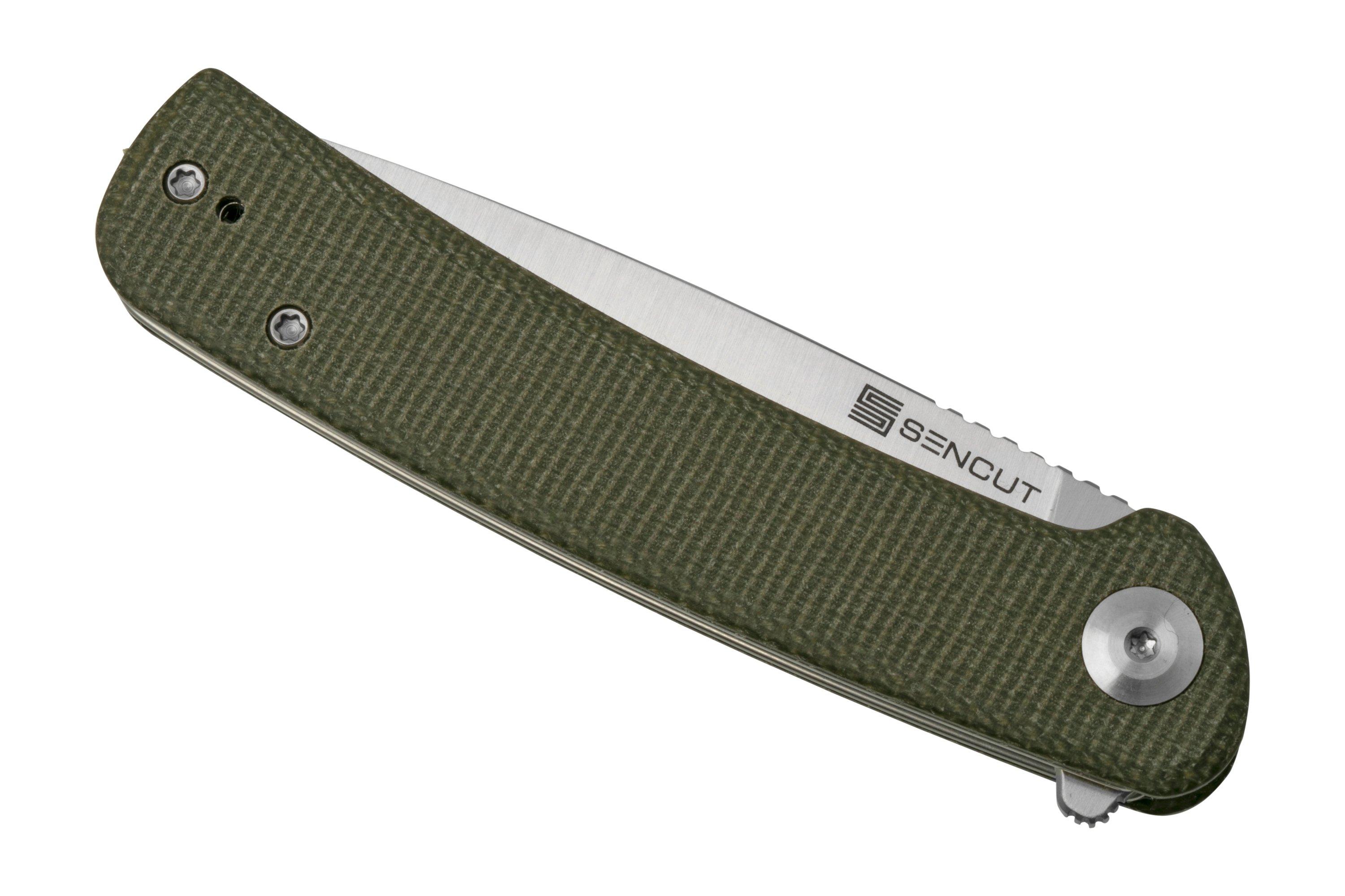SENCUT Neches, Green Micarta, SA09C pocket knife | Advantageously ...