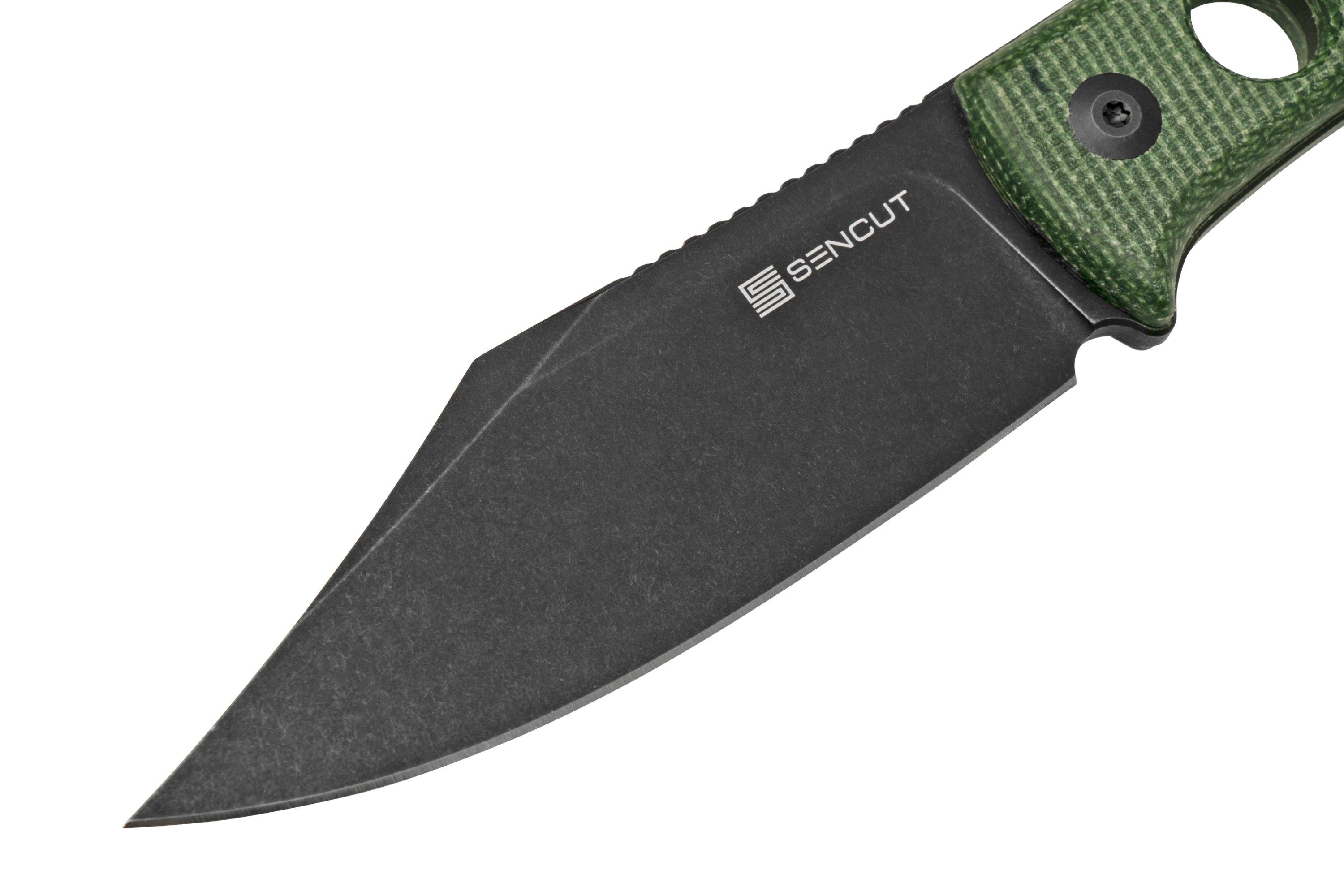 SENCUT Waxahachie SA11C Green Micarta fixed knife | Advantageously ...