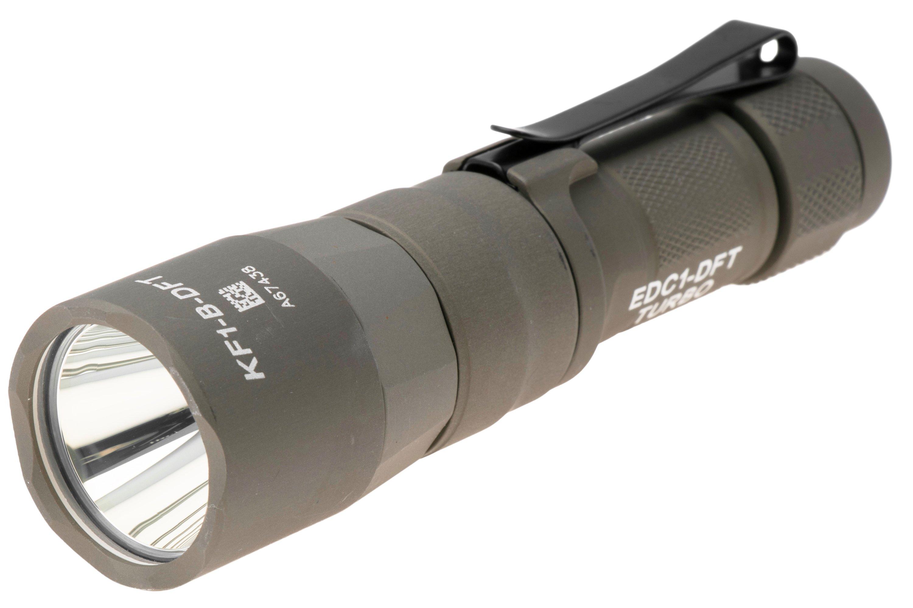 SureFire EDC1-DFT Turbo Tan, EDC flashlight, 650 lumen | Advantageously ...