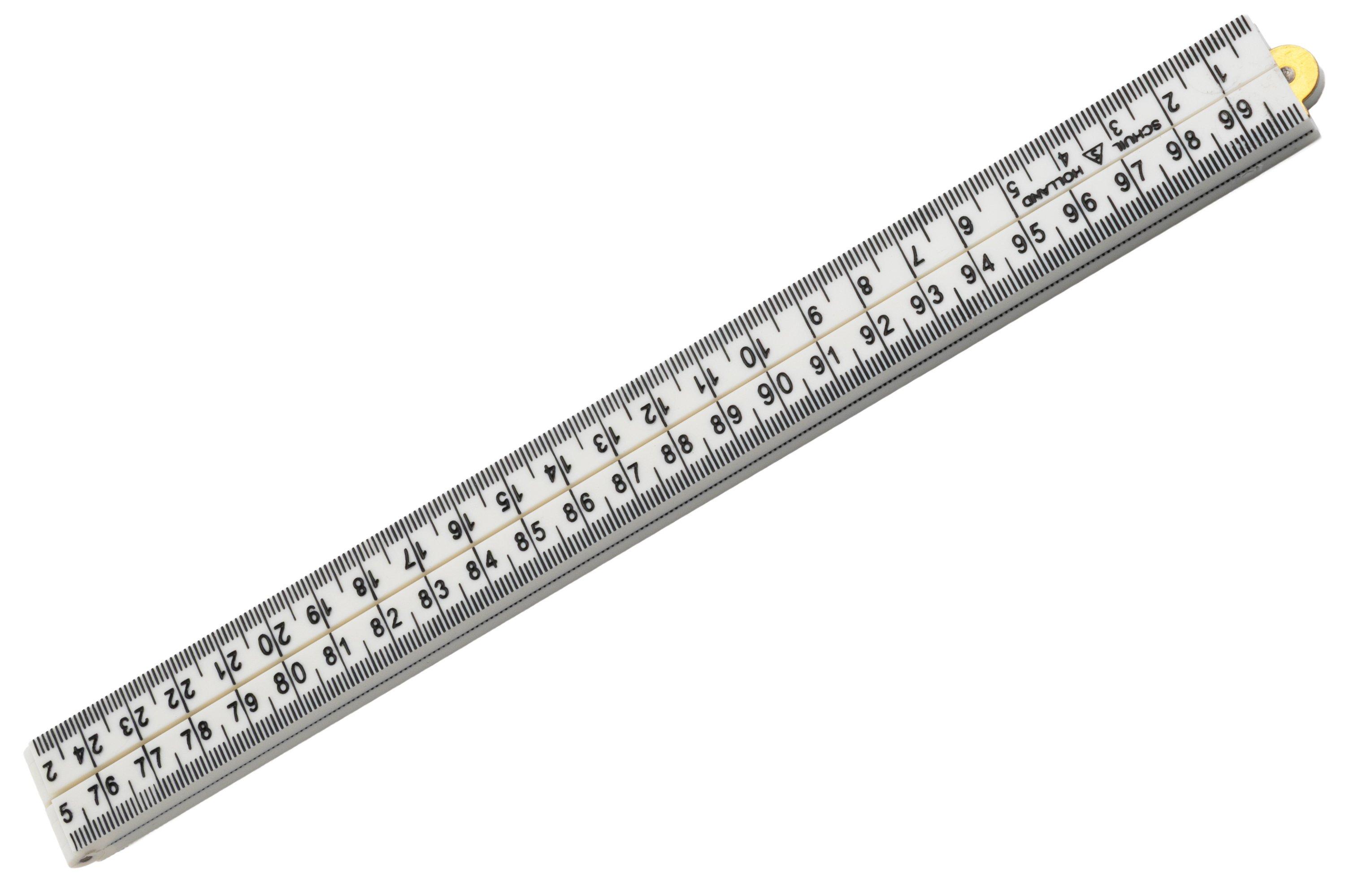 Schuil 8624, plastic folding rule white, 1 m | Advantageously shopping ...