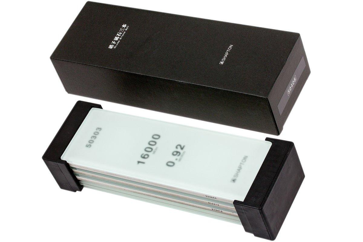 Shapton Glass Stone HR conjunto de afiação grão 500, 2000 e 16000 ...