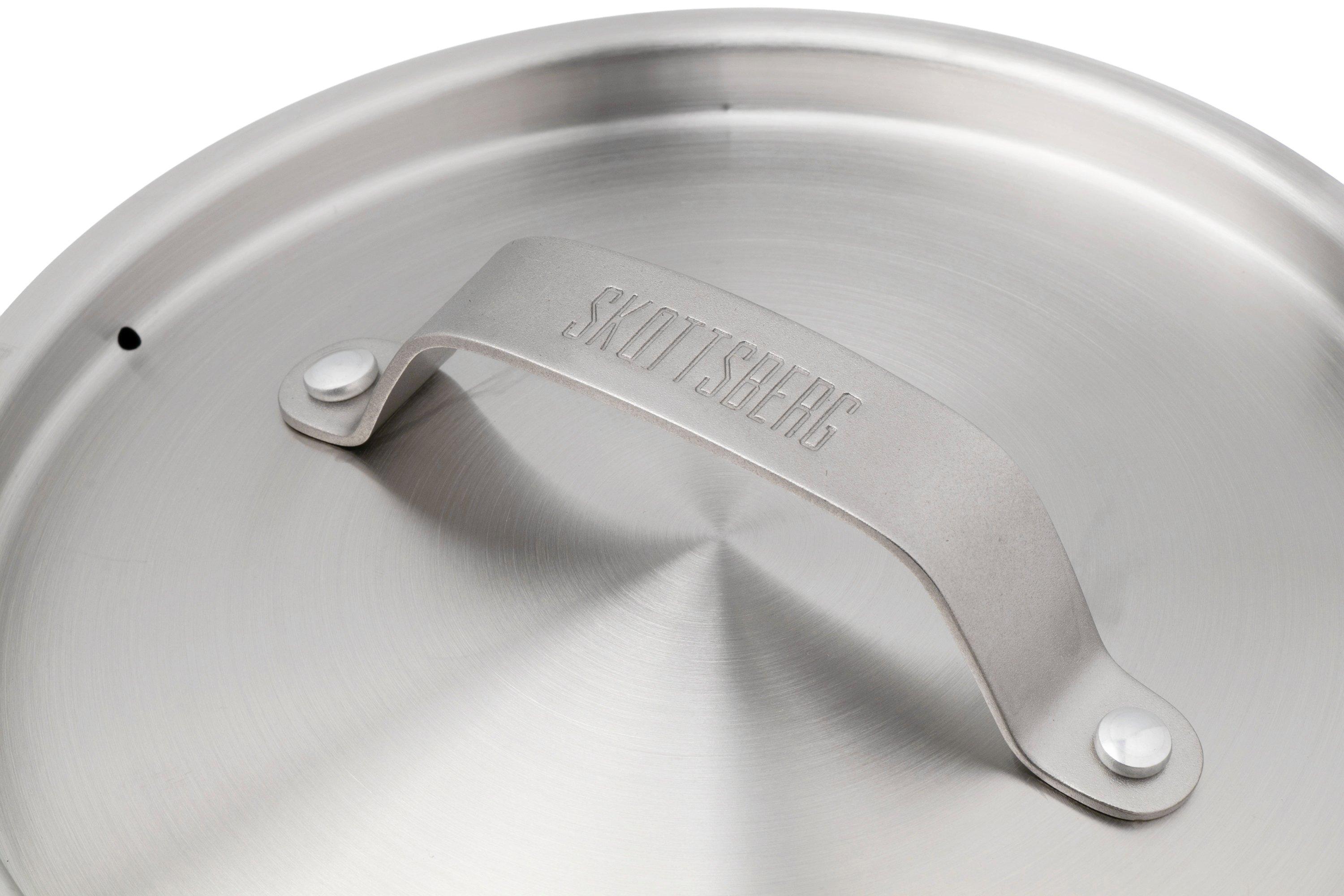 Skottsberg Stainless Steel 535758 steelpan met deksel, 18 cm ...