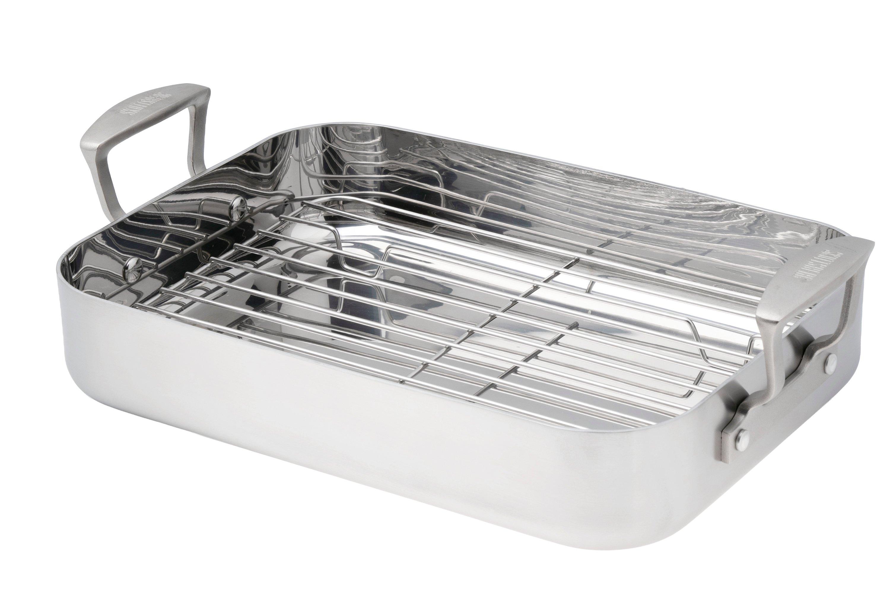 Skottsberg Stainless Steel 7262312 braadslede met rooster, 35 x 25 cm ...