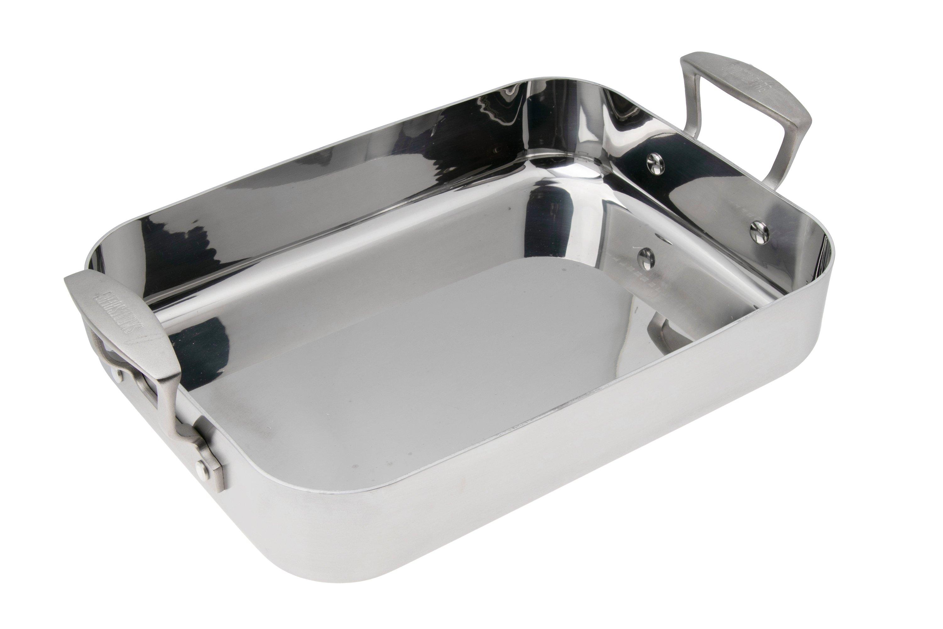 Skottsberg Stainless Steel 7262312 braadslede met rooster, 35 x 25 cm ...