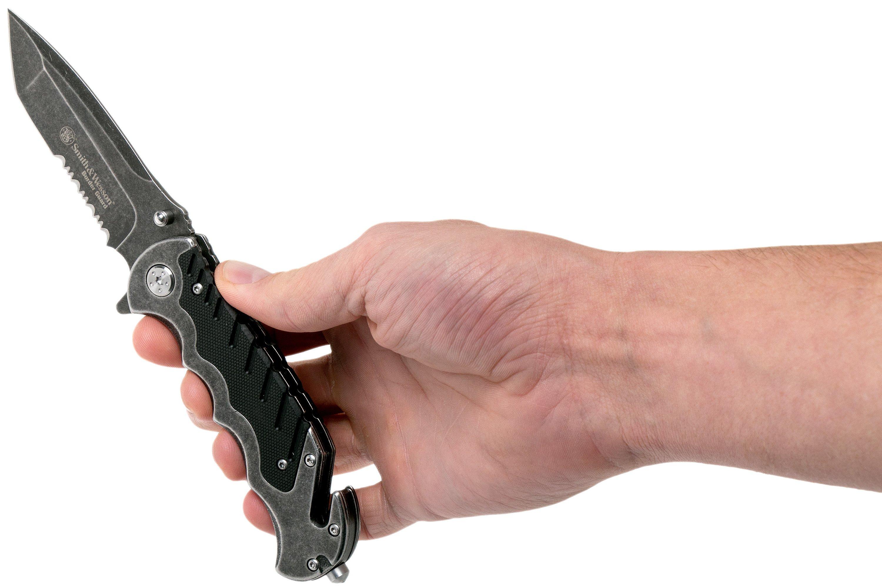 Smith & Wesson Border Guard SWBG10S, rescue knife | Advantageously ...