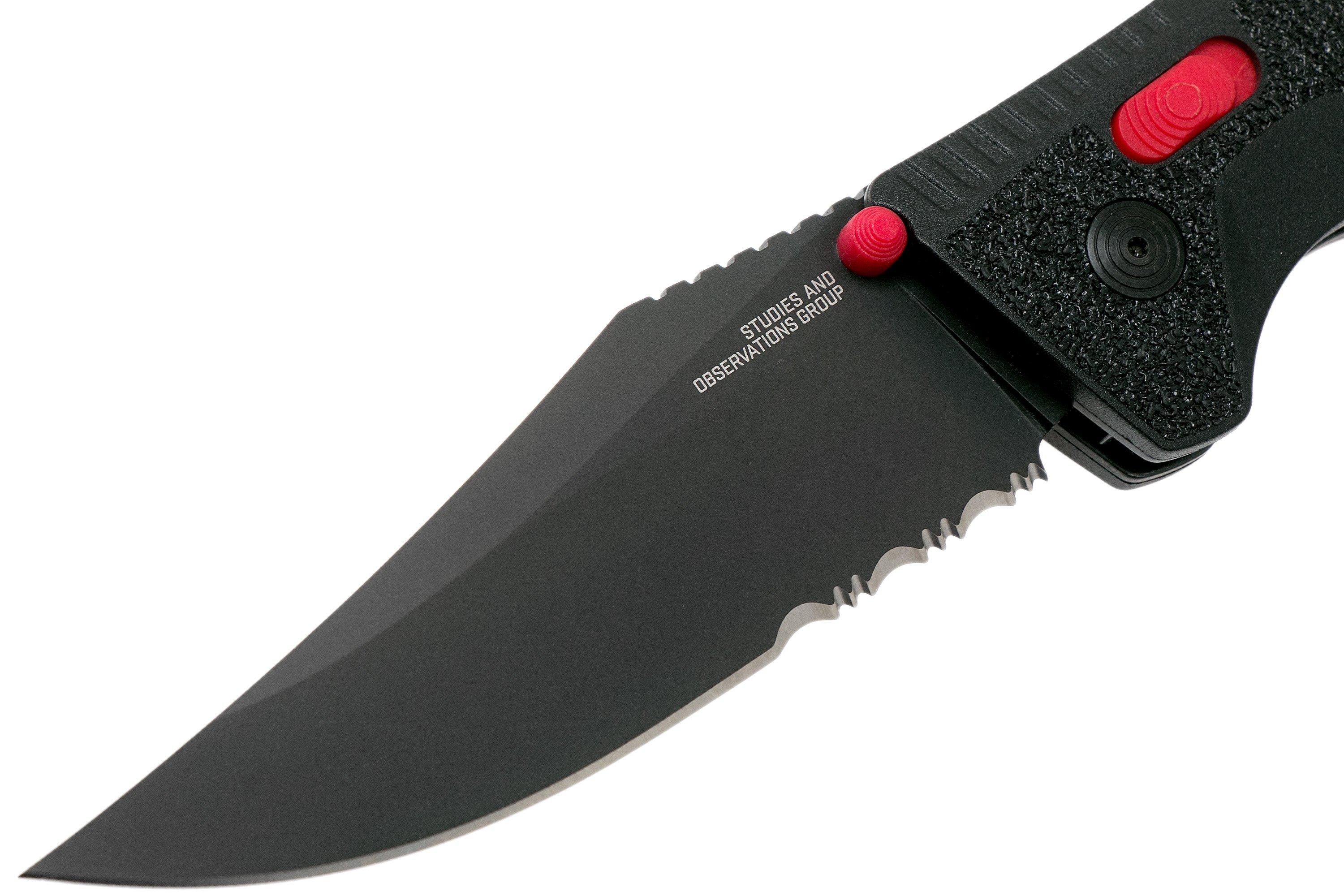 SOG Trident AT Black Red Serrated 11-12-02-57 pocket knife ...