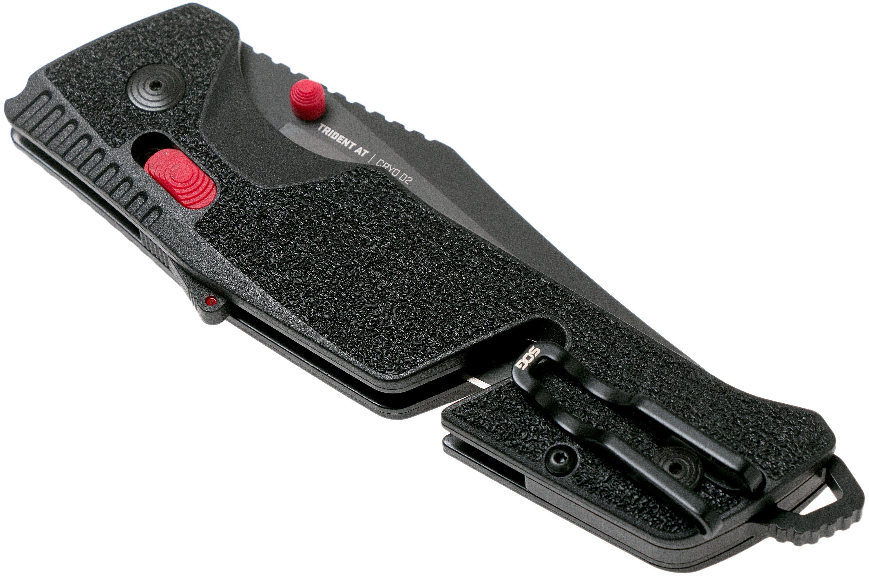 SOG Trident AT Black Red Serrated 11-12-02-57 pocket knife ...