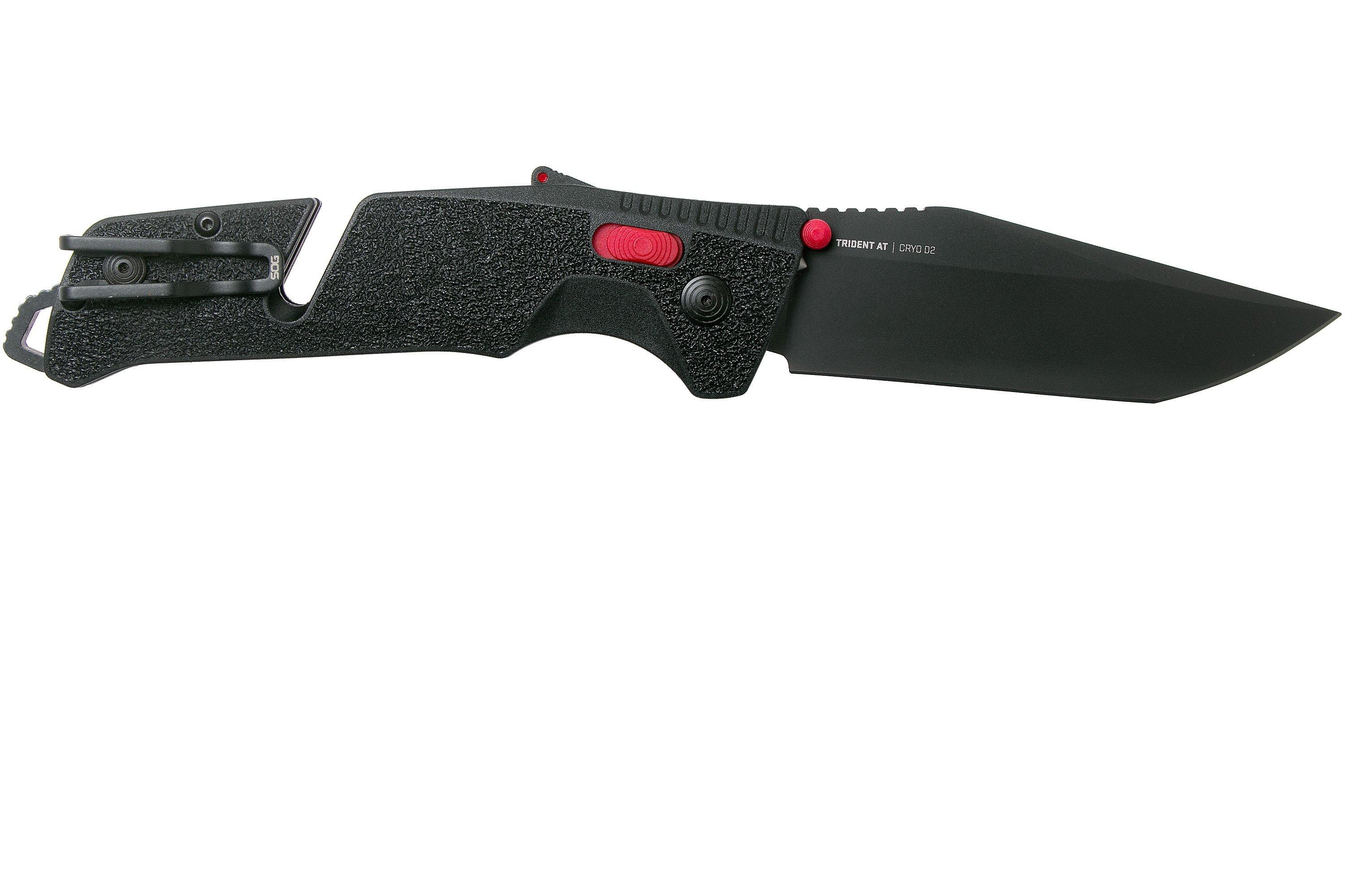 SOG Trident AT Black Red Tanto 11-12-04-57 pocket knife ...