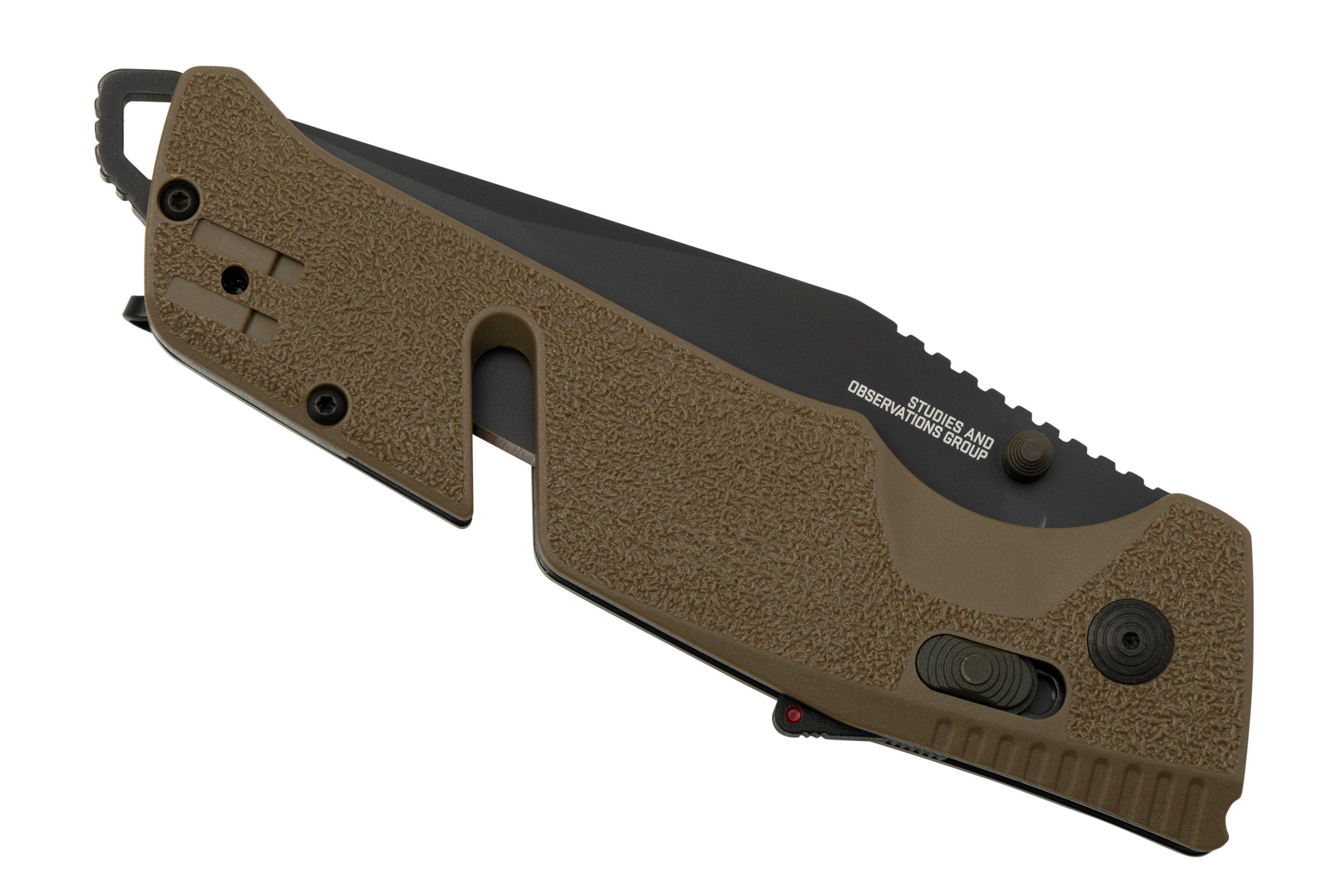 SOG Trident AT Flat Dark Earth Tanto 11-12-12-41 coltello da tasca ...