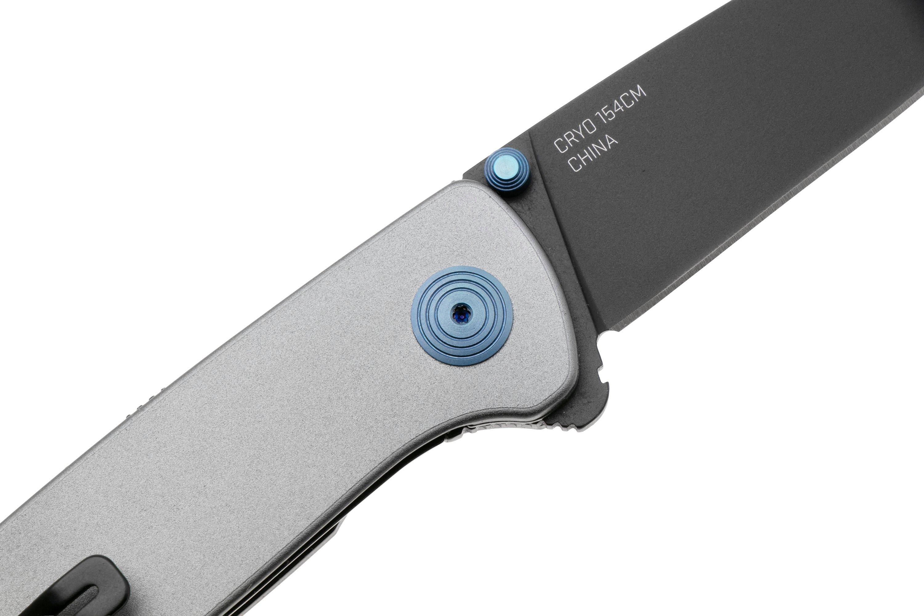 SOG Twitch III 11-15-03-43, Black 154CM, Gunmetal Gray Aluminum, Blue ...