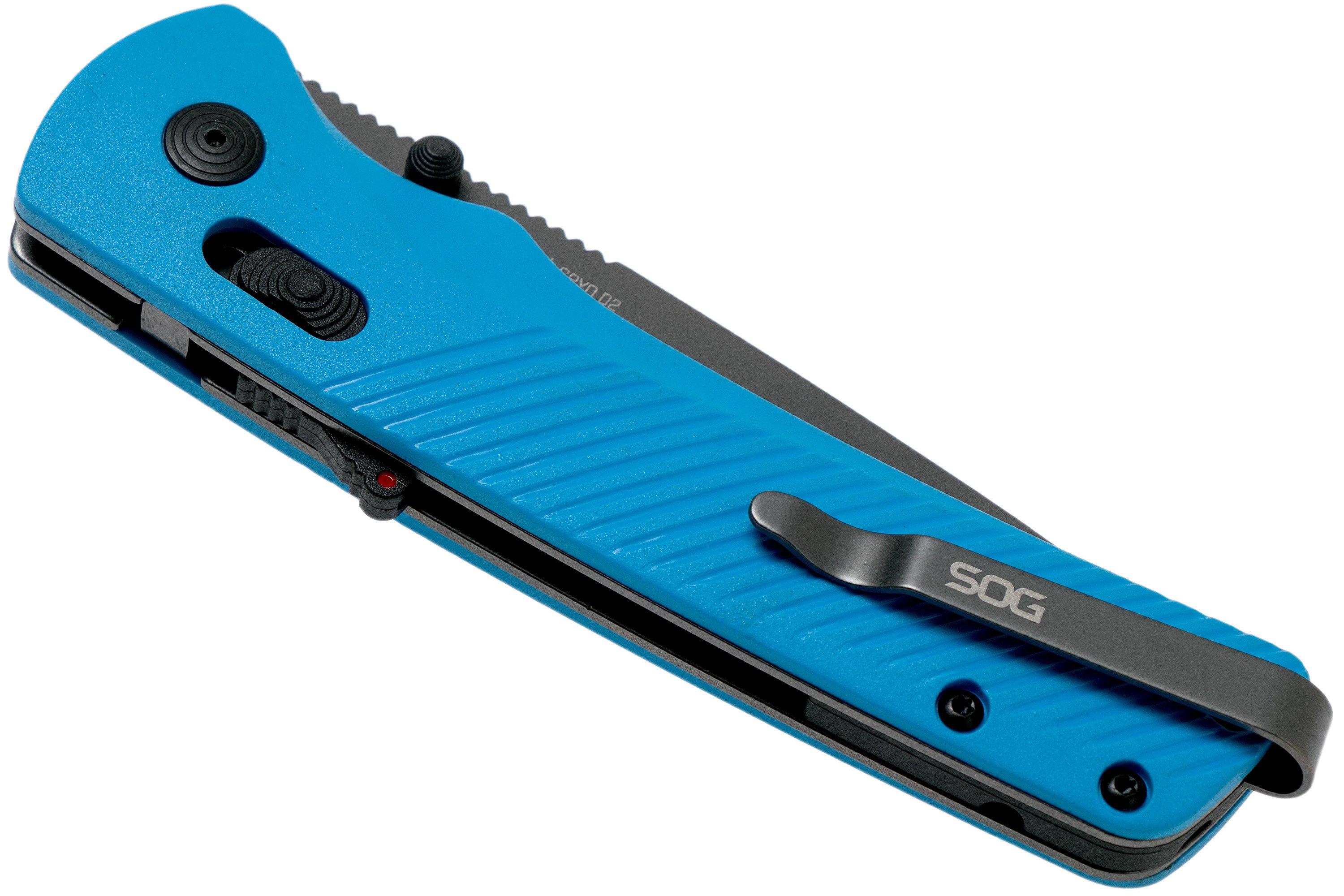 SOG Flash AT Civic Cyan Serrated 11-18-04-57 pocket knife ...