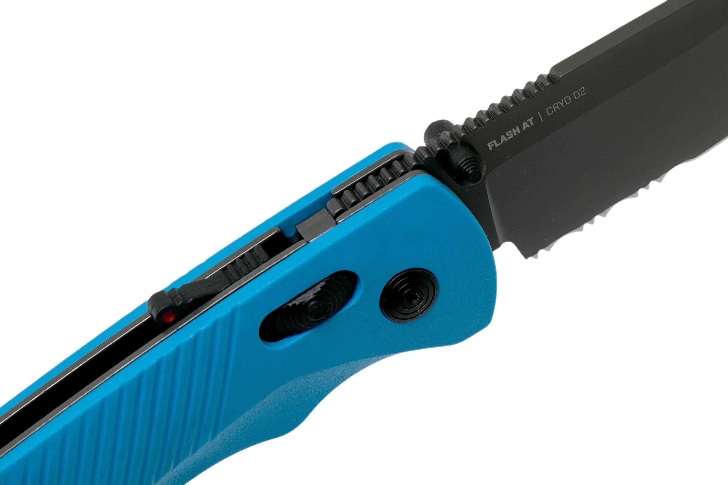 SOG Flash AT Civic Cyan Serrated 11-18-04-57 pocket knife ...