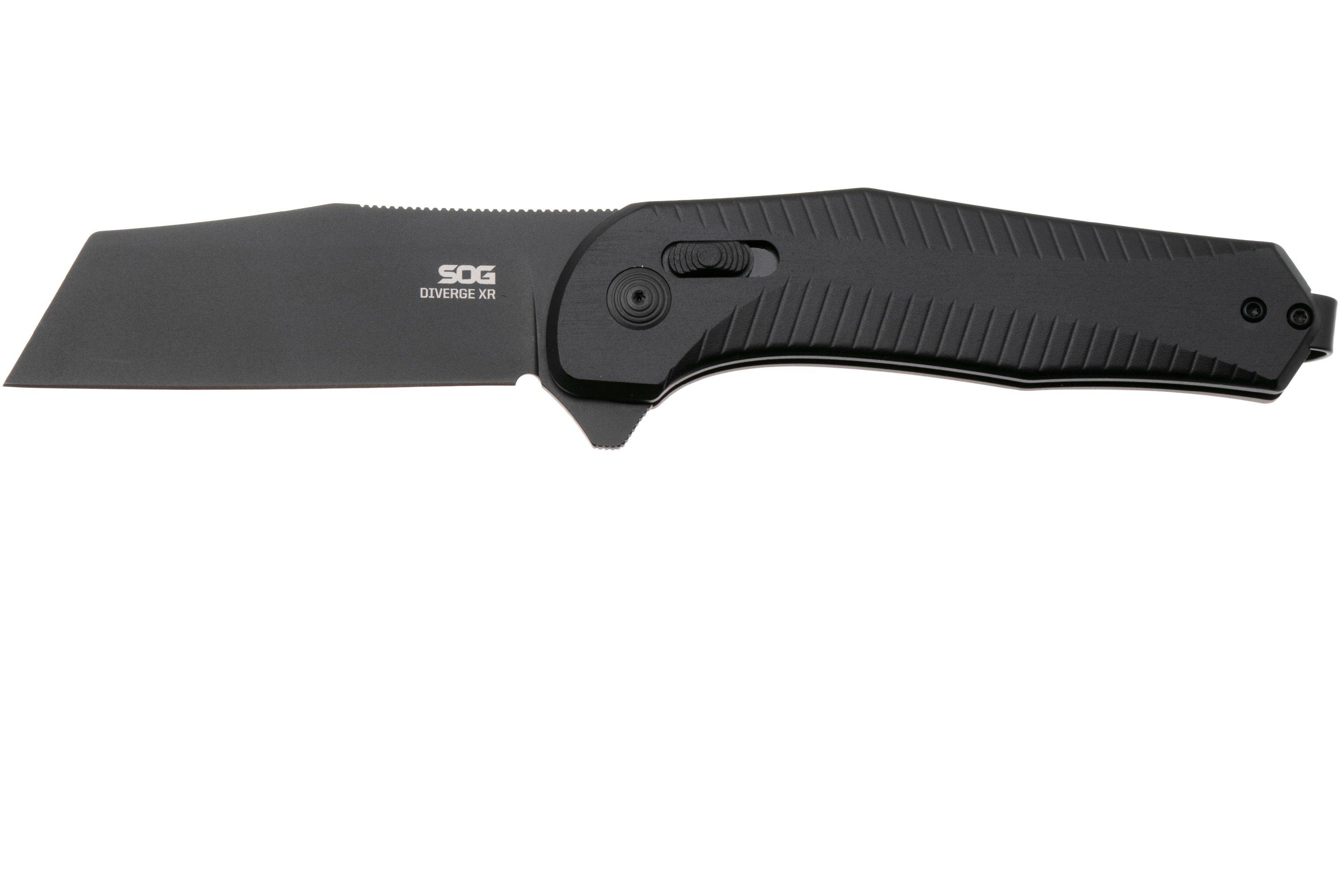 SOG Diverge XR 12-02-01-43, Black PVD D2, Black Aluminum pocket knife ...