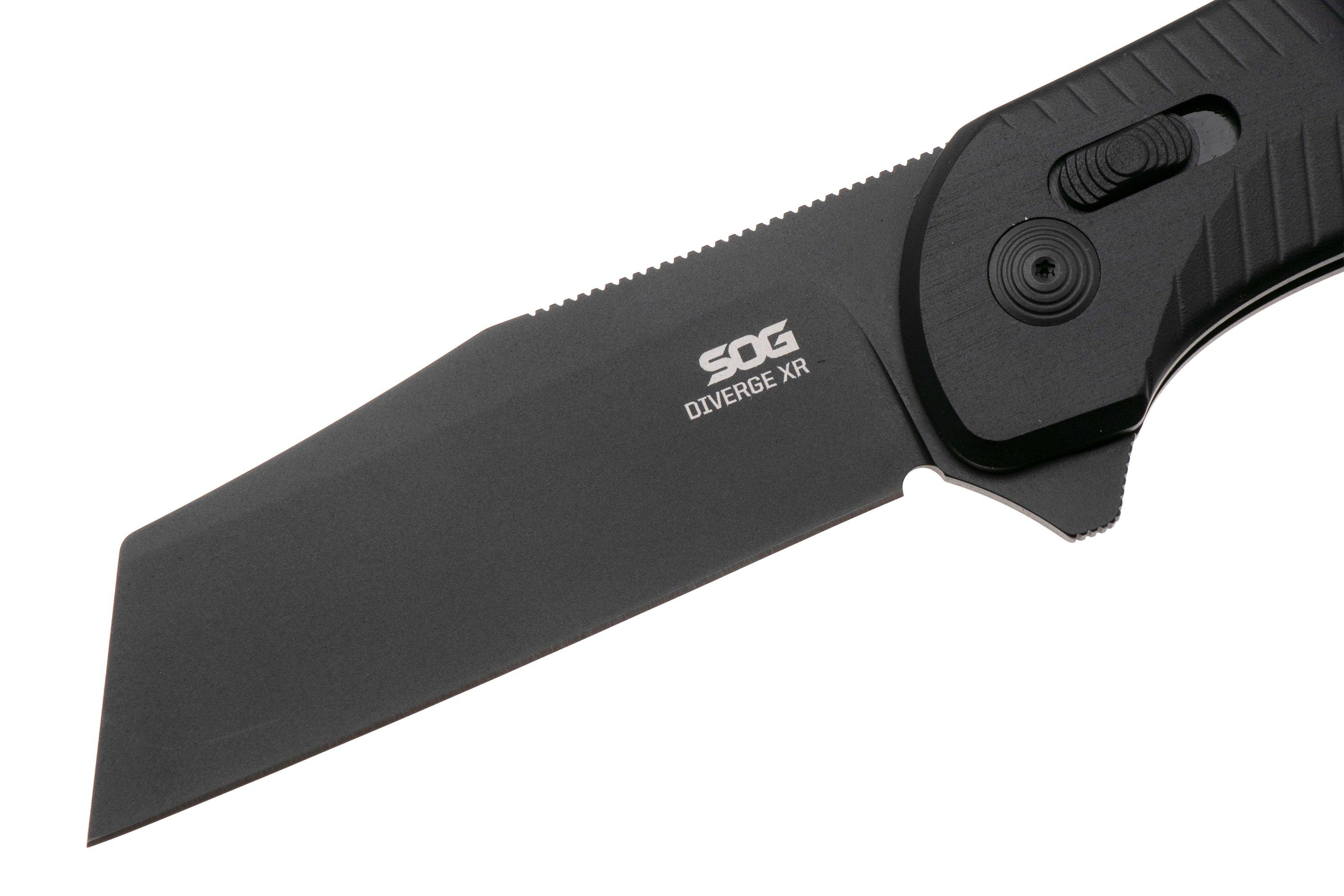 SOG Diverge XR 12-02-01-43, Black PVD D2, Black Aluminum pocket knife ...
