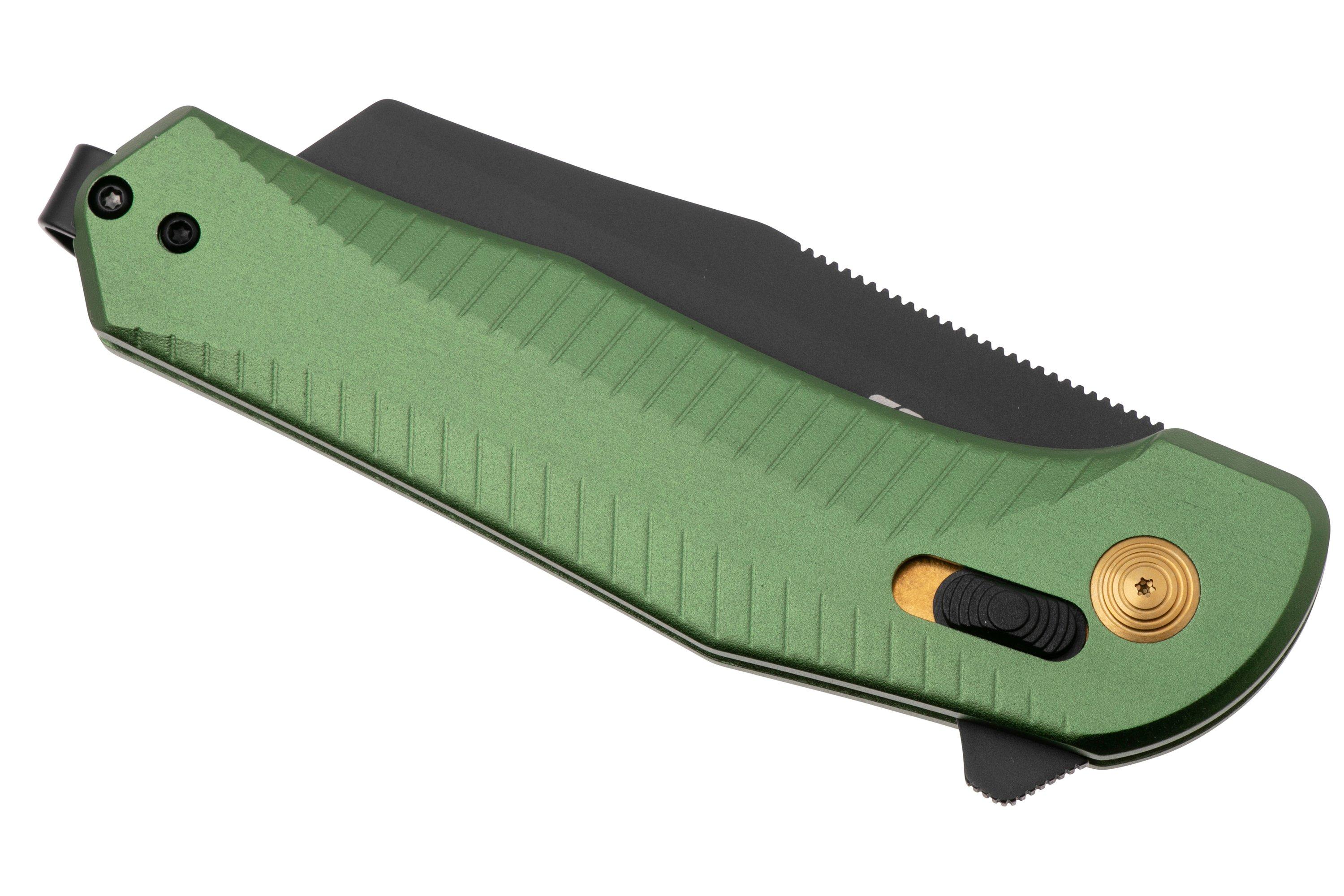 SOG Diverge XR 12-02-03-43, Black PVD D2, Forest Green Aluminum navalha ...