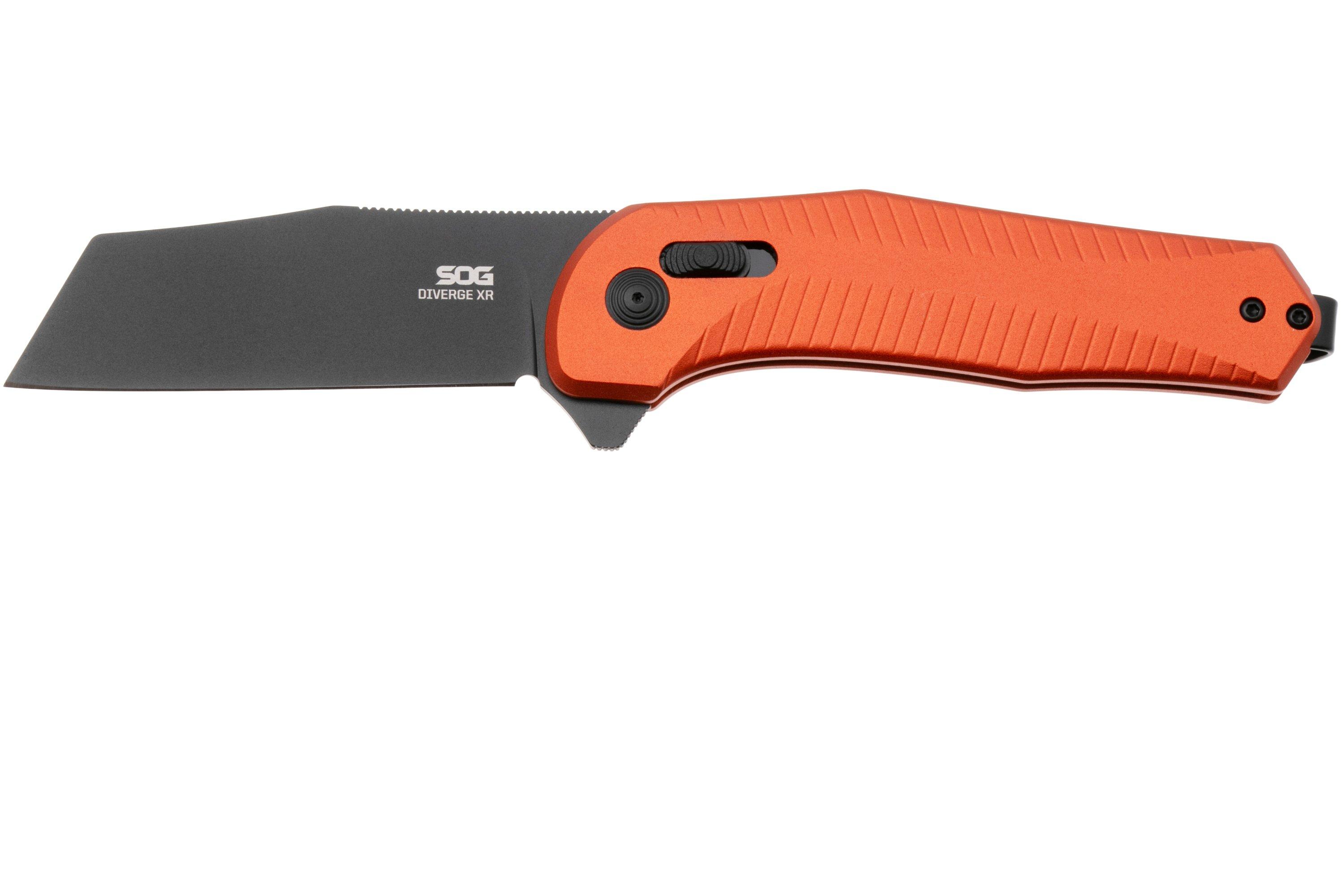 SOG Diverge XR 12-02-07-43, Black PVD D2, Burnt Orange Aluminum pocket ...