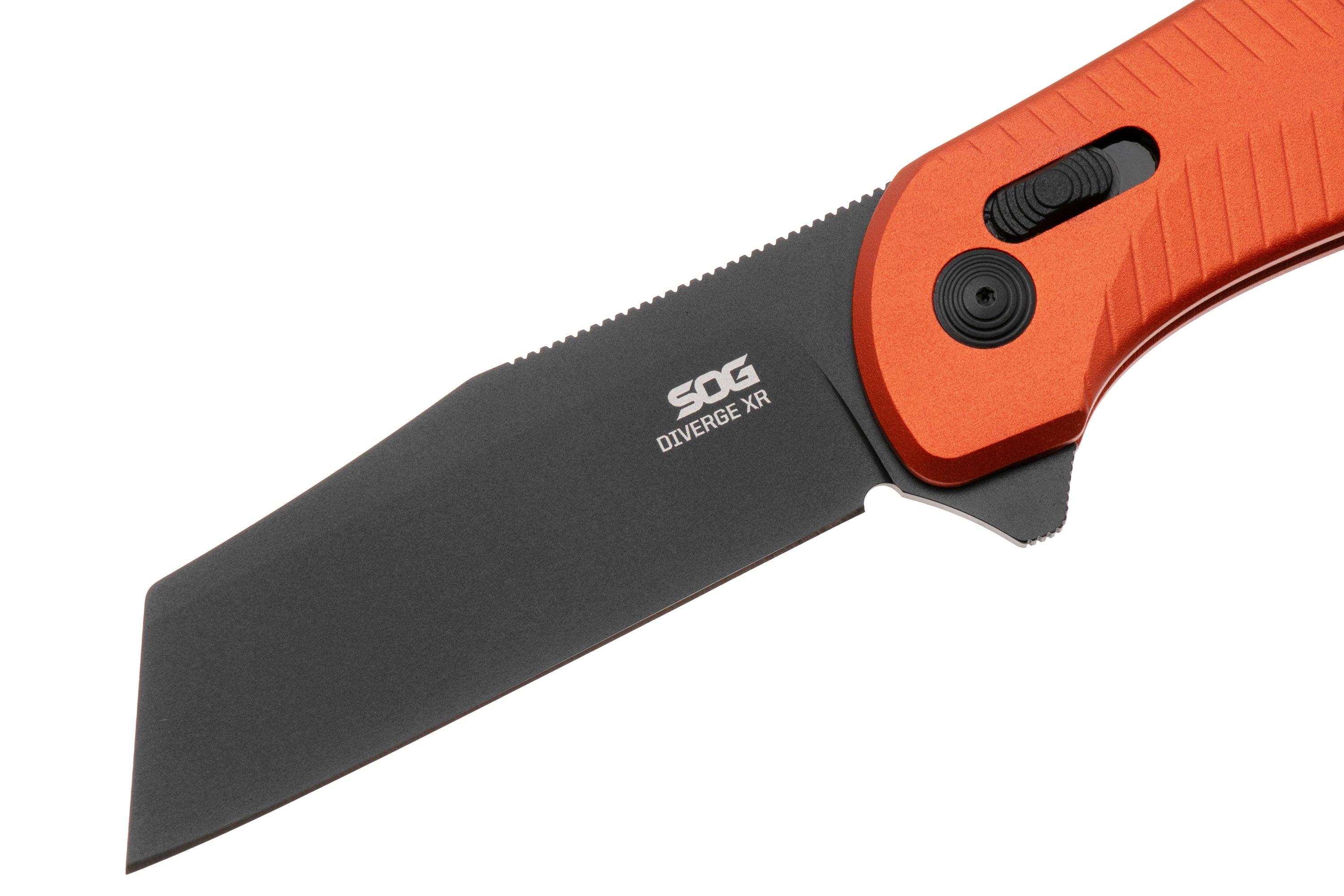 SOG Diverge XR 12-02-07-43, Black PVD D2, Burnt Orange Aluminum pocket ...