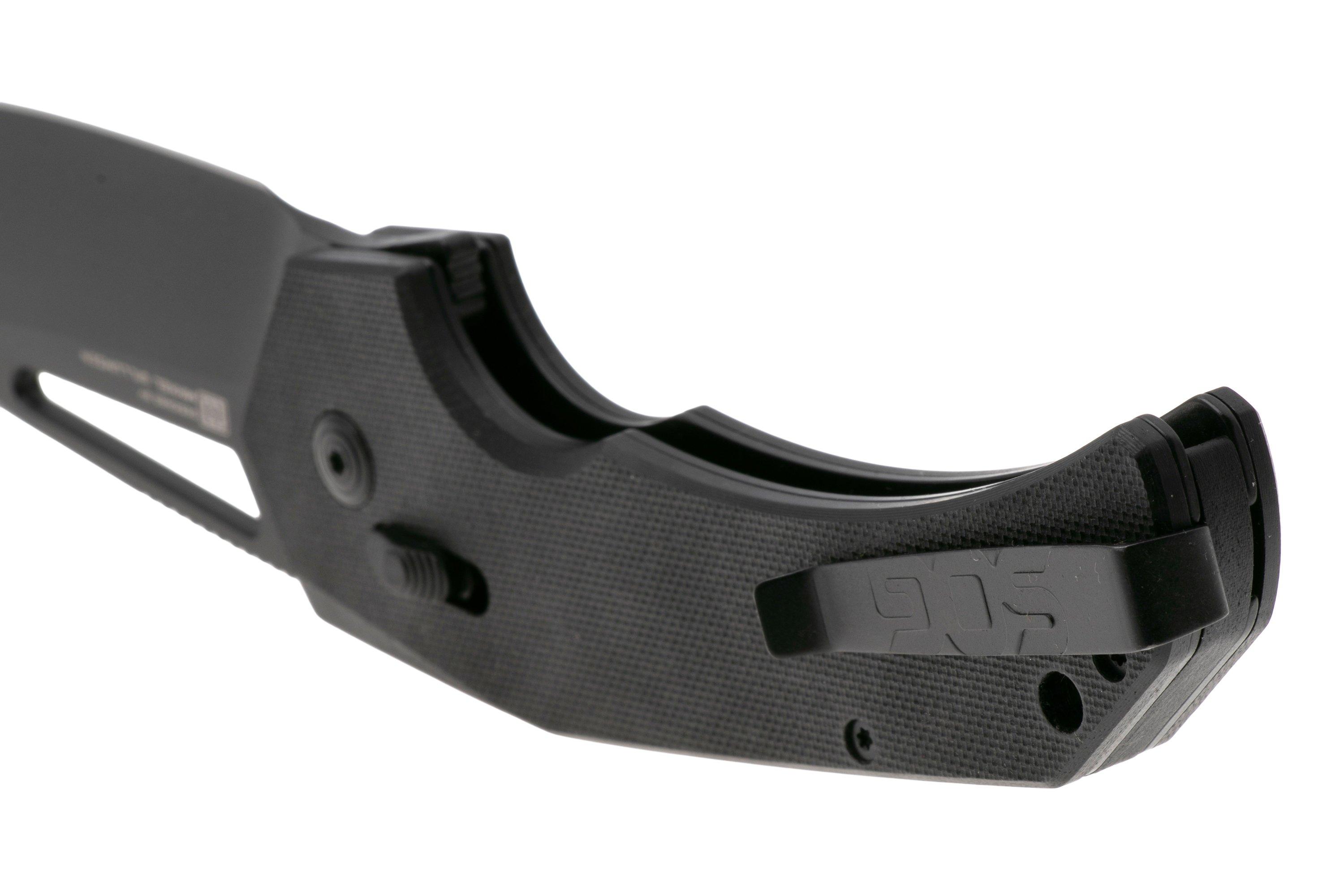SOG Prohen XR 12-25-01-57, Titanium Nitride D2, Blackout G10 pocket ...