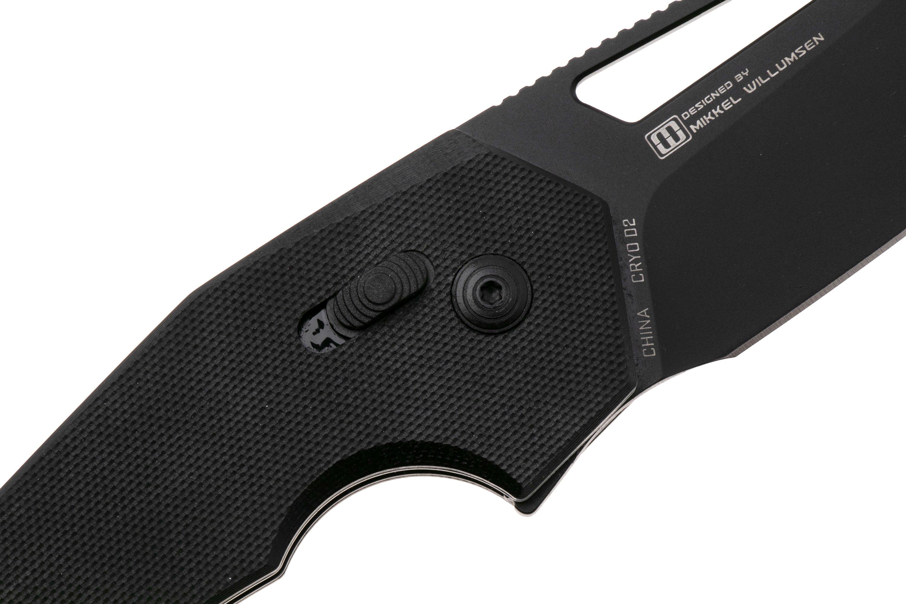 SOG Prohen XR 12-25-01-57, Titanium Nitride D2, Blackout G10 couteau de poche, Mikkel Willumsen ...