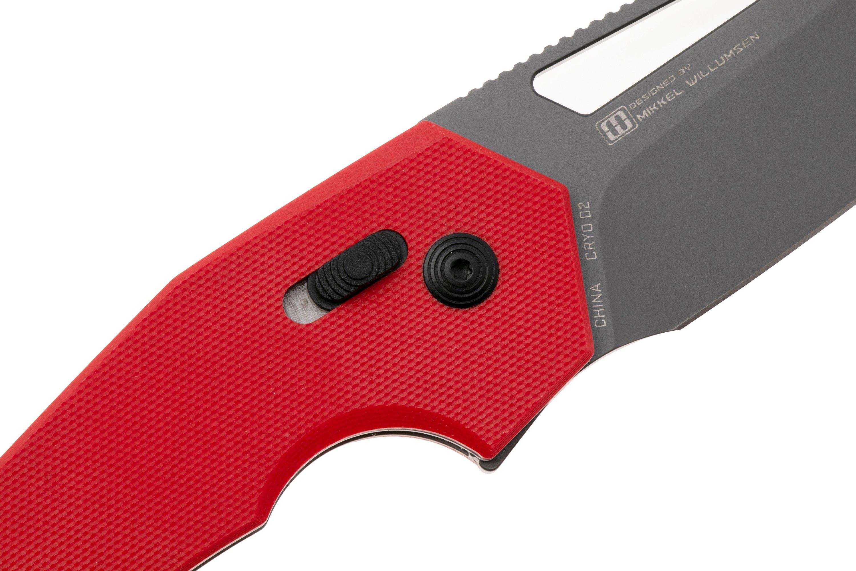 SOG Prohen XR 12-25-02-57, Grey PVD D2, Red G10 pocket knife, Mikkel ...