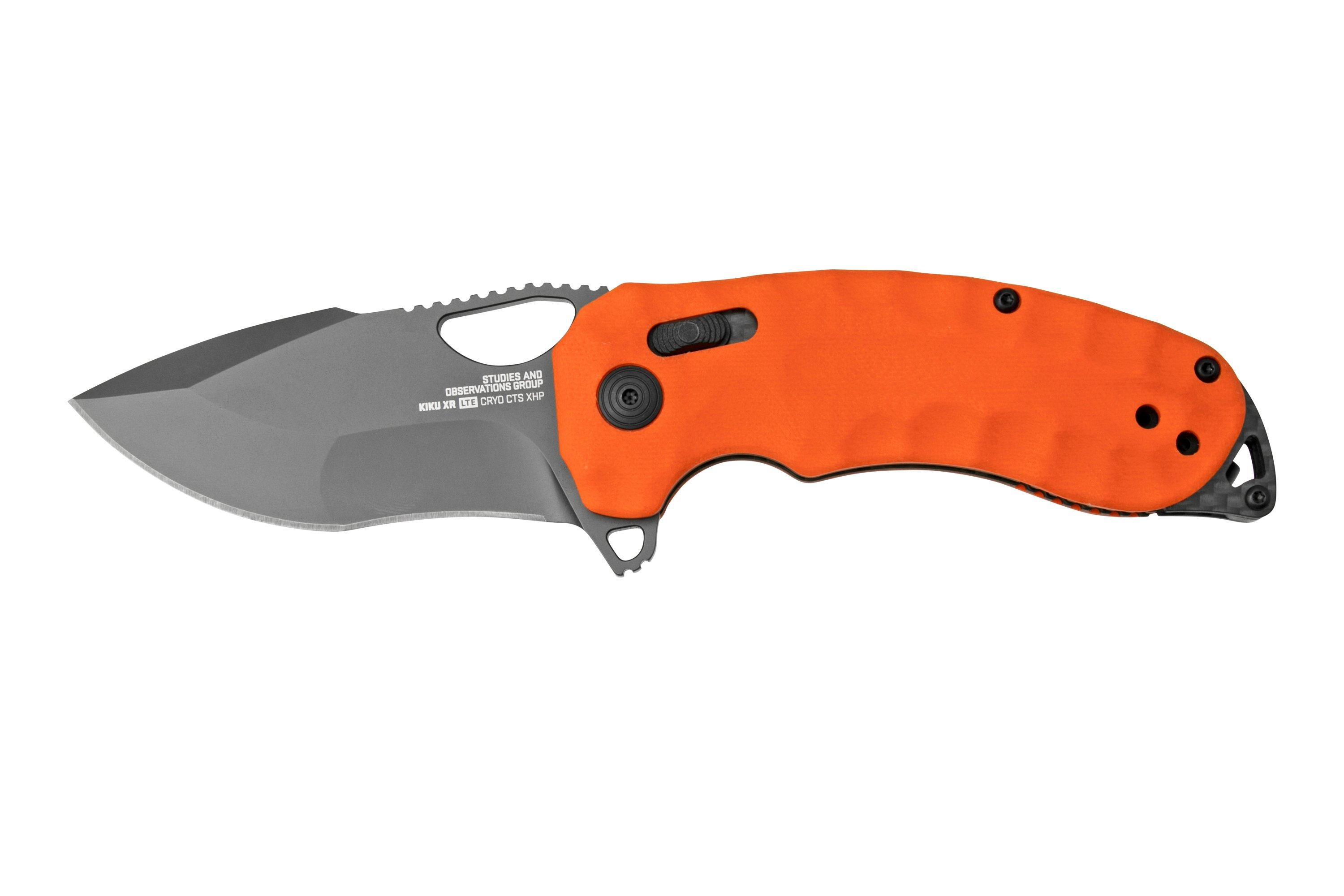 SOG Kiku XR LTE Orange G10 12-27-03-57 pocket knife, Kiku Matsuda ...