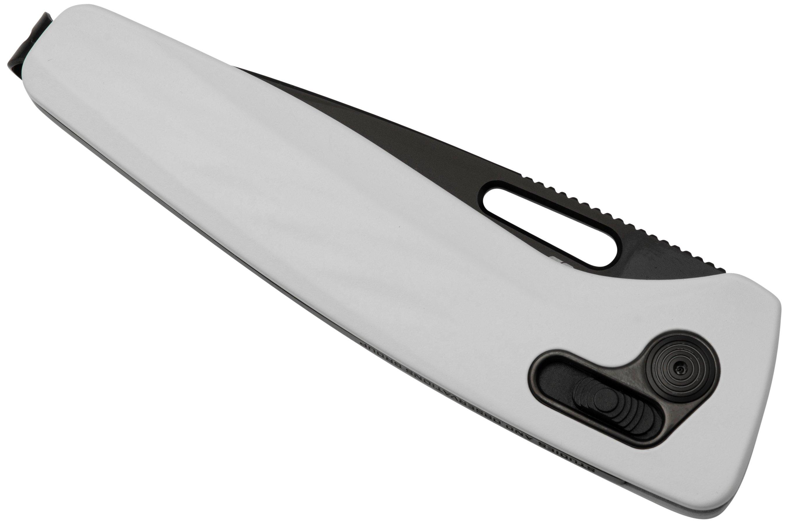 SOG One-Zero XR White Aluminum, Black Chrome 12-73-05-57 pocket knife ...