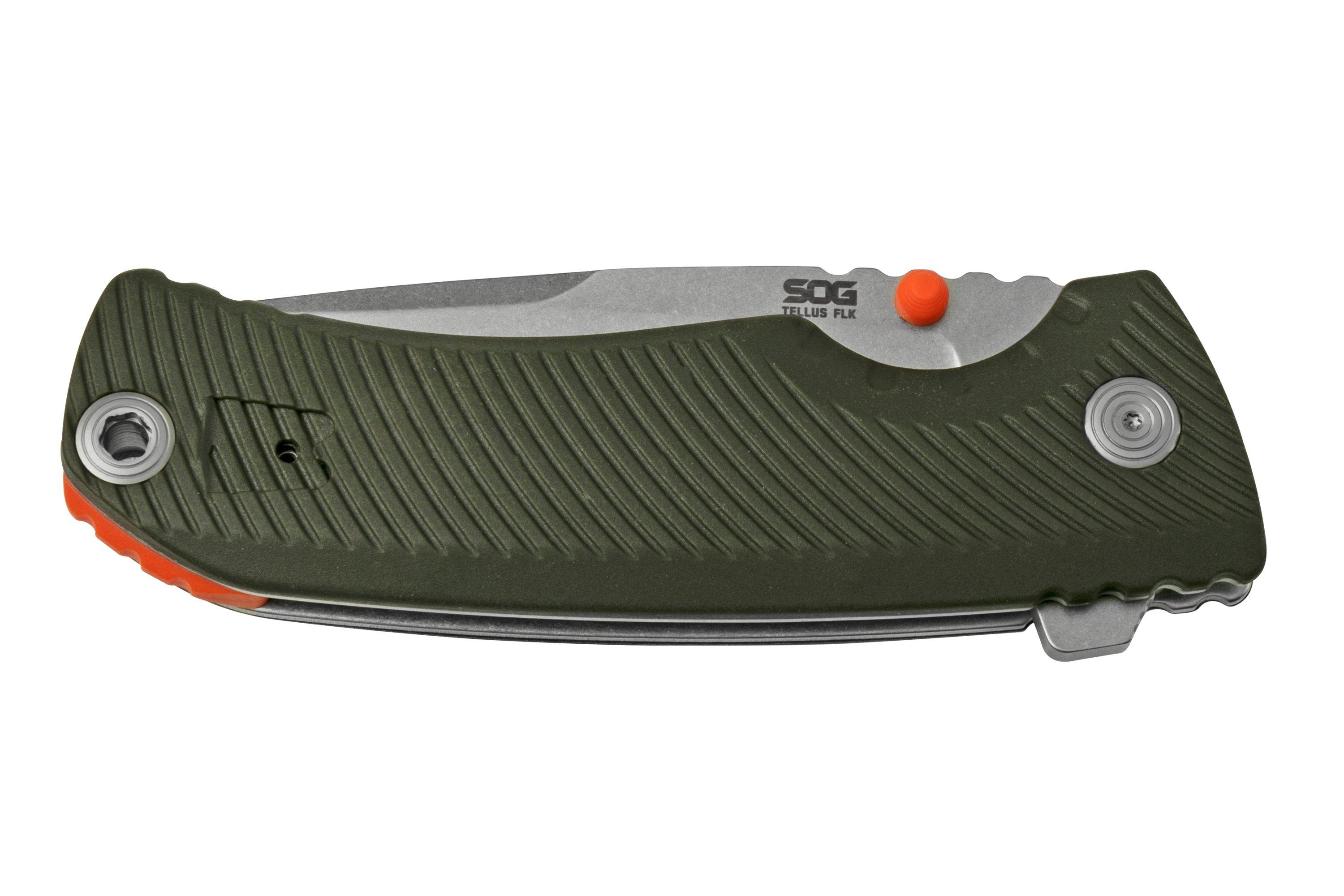 SOG Tellus FLK Olive Drab 14-06-01-41 coltello da tasca | Fare acquisti ...