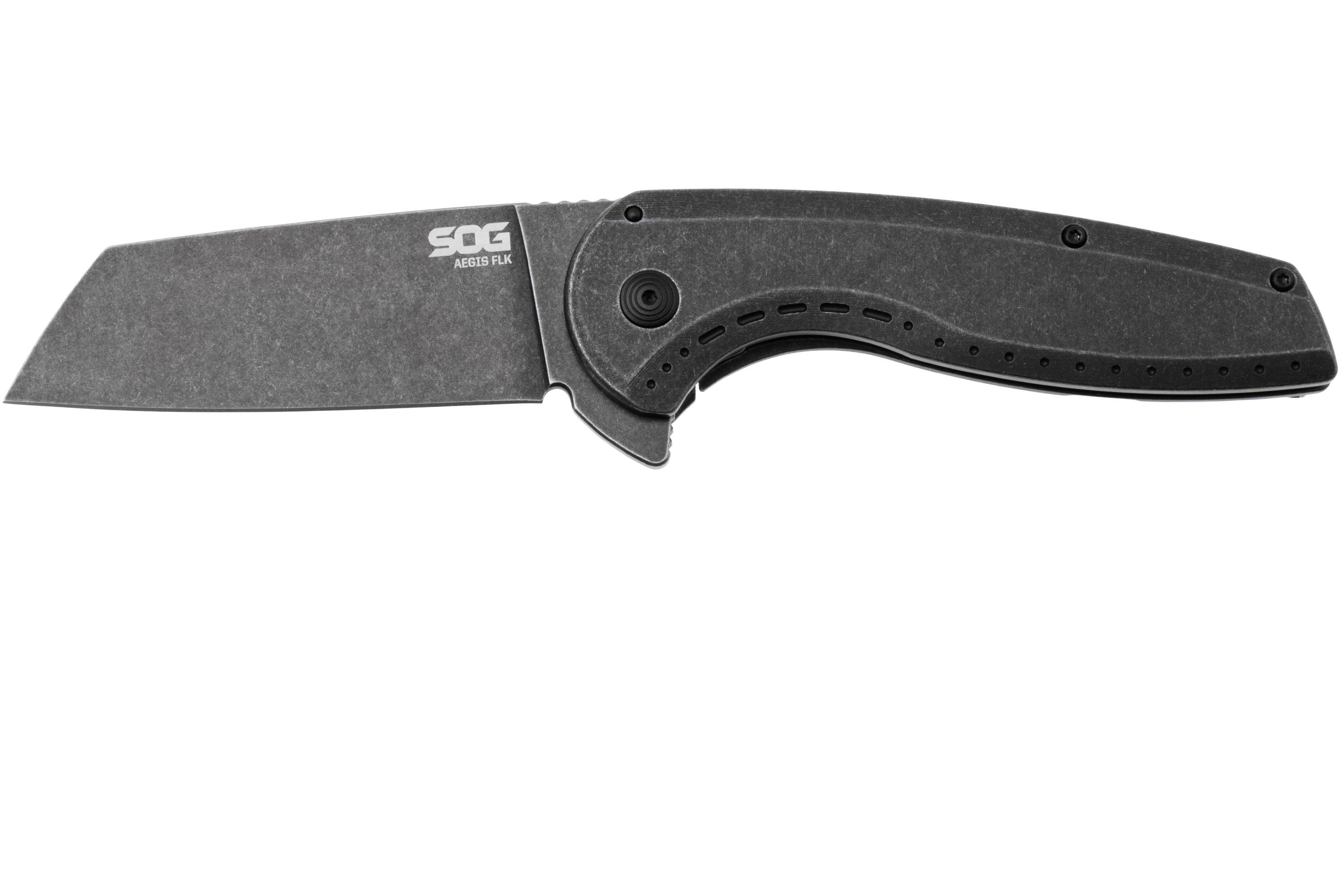 SOG Aegis FLK 2.0 14-41-04-43, Black PVD 8Cr13MoV, Black Stainless ...