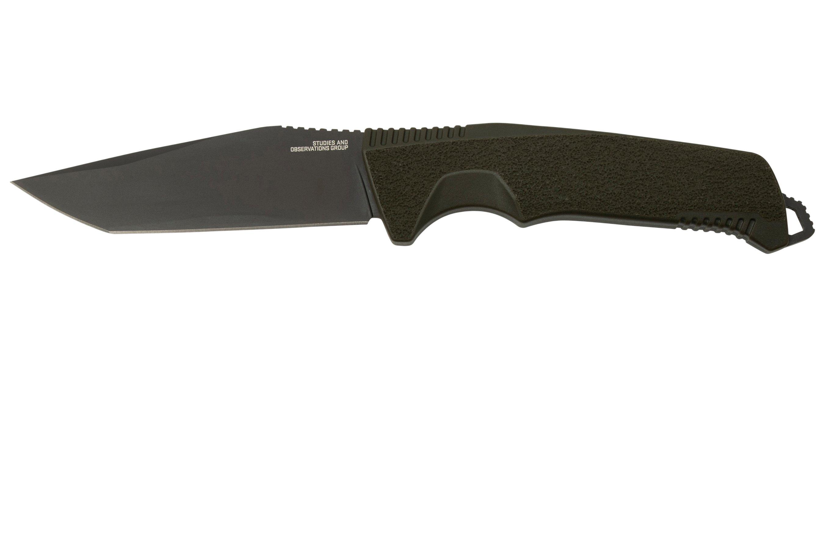 SOG Trident FX 17-12-03-57, OD Green, Straight Edge, fixed knife ...